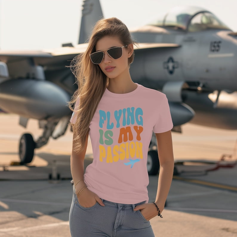 Women in Aviation T-Shirt, Pilot Tee, Aviation Gifts for Pilots ...