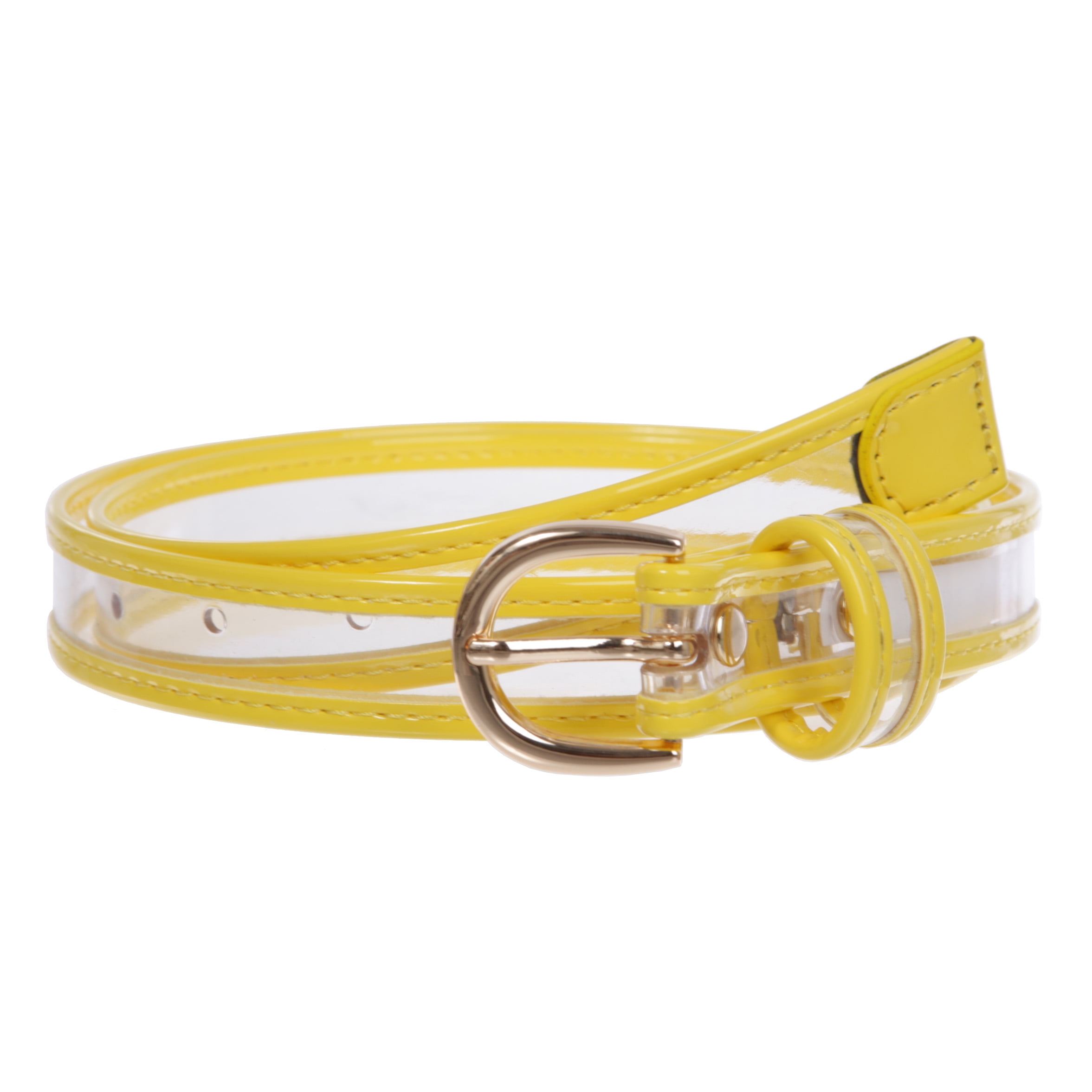 Women's 1" (25 mm) Color-Trimmed Patent Leather Transparent Clear Jelly ...