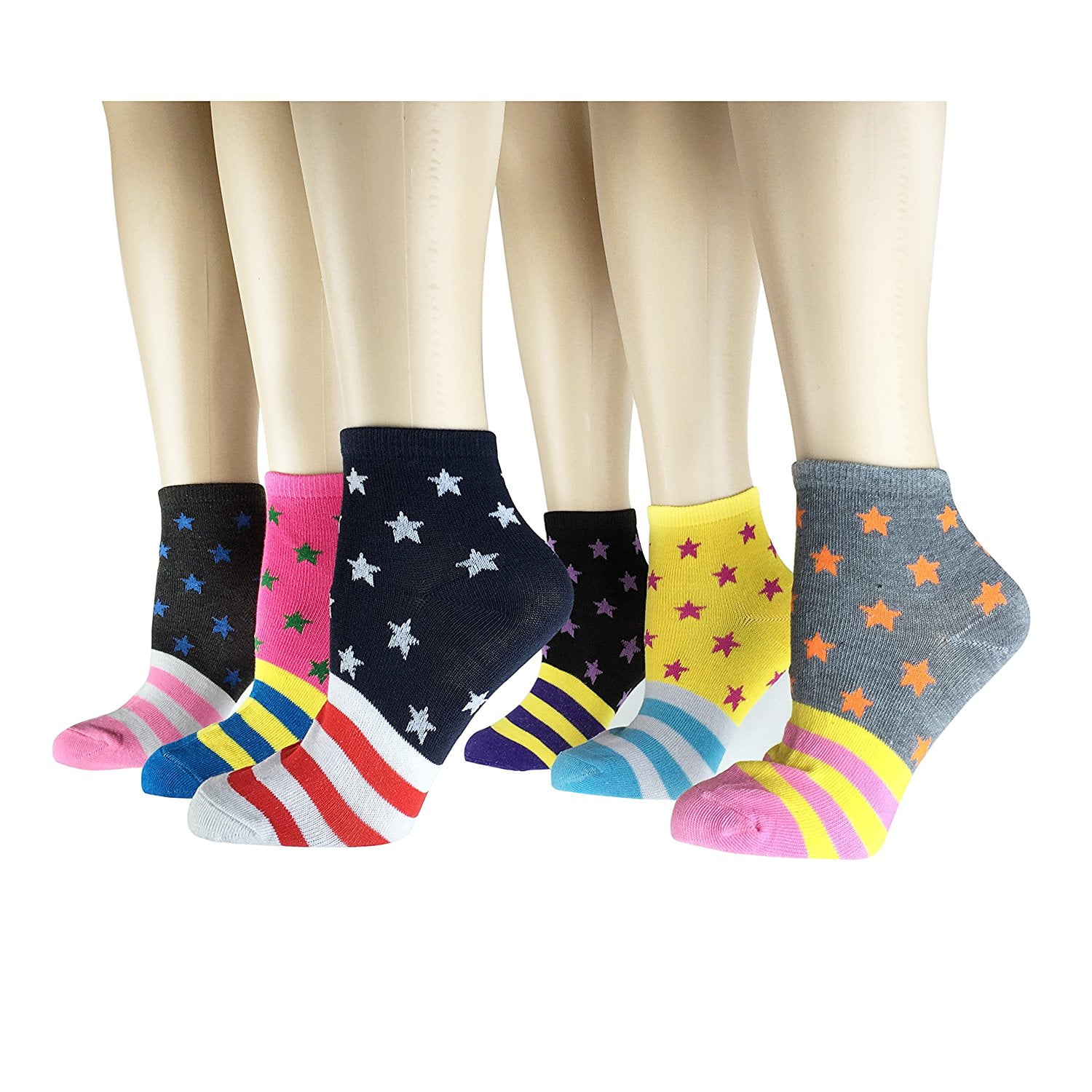 Women's 12 Pairs Socks Assorted Colors Size 6-9, Diff Patterns ...