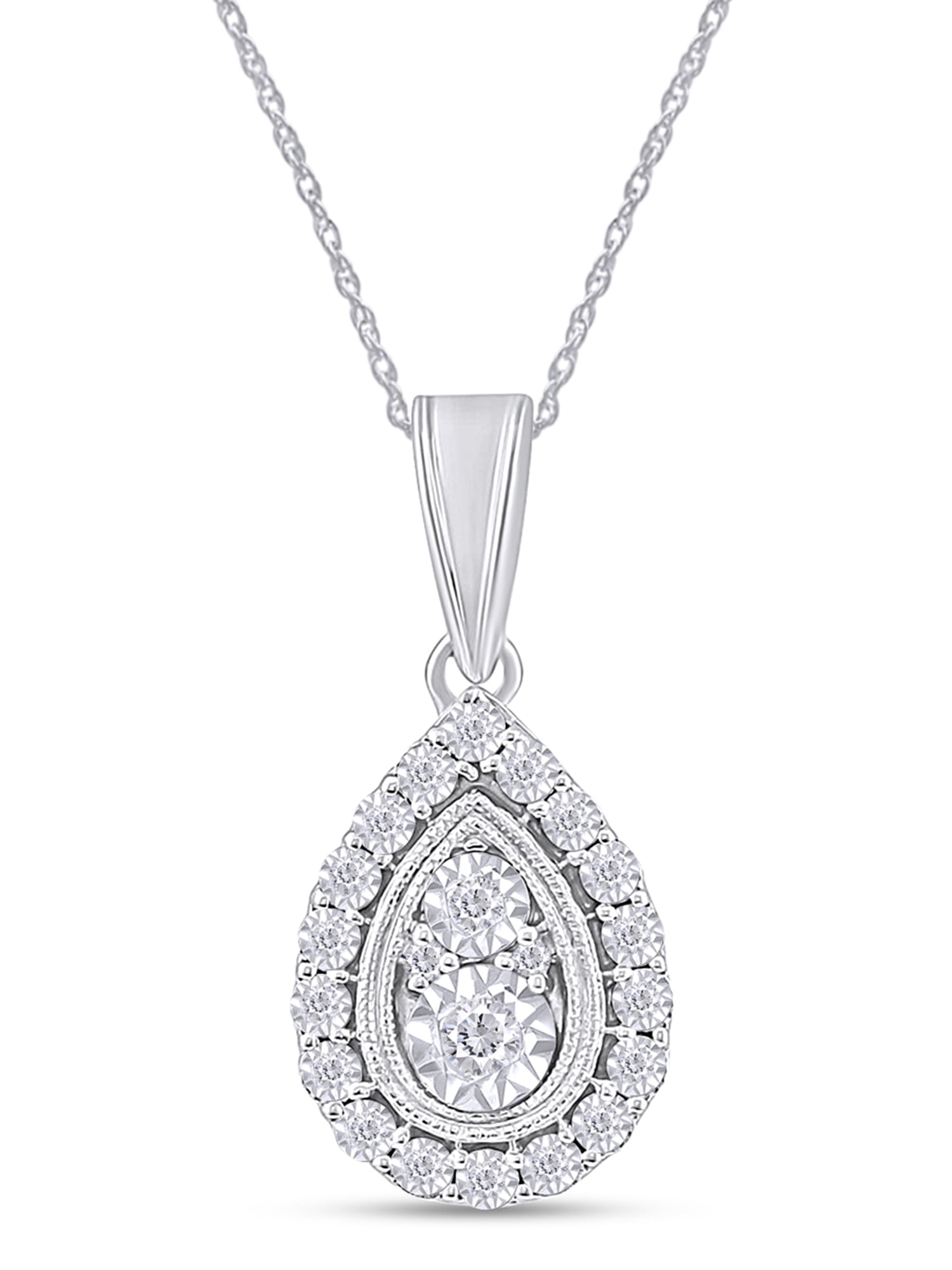 AFFY Women's 14K Gold Over Sterling Silver Round Cut Natural Diamond ...