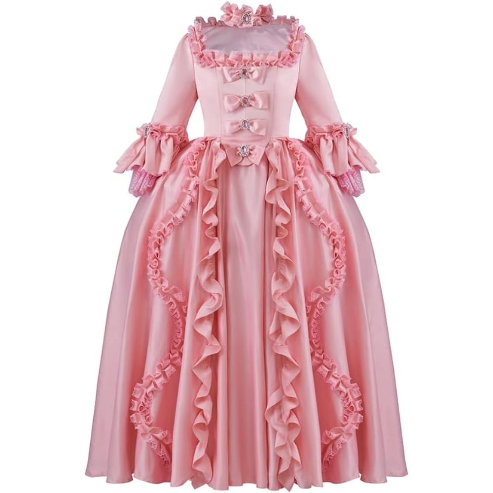 Women's 18th Century Rococo Costume Marie Antoinette Pink Princess ...