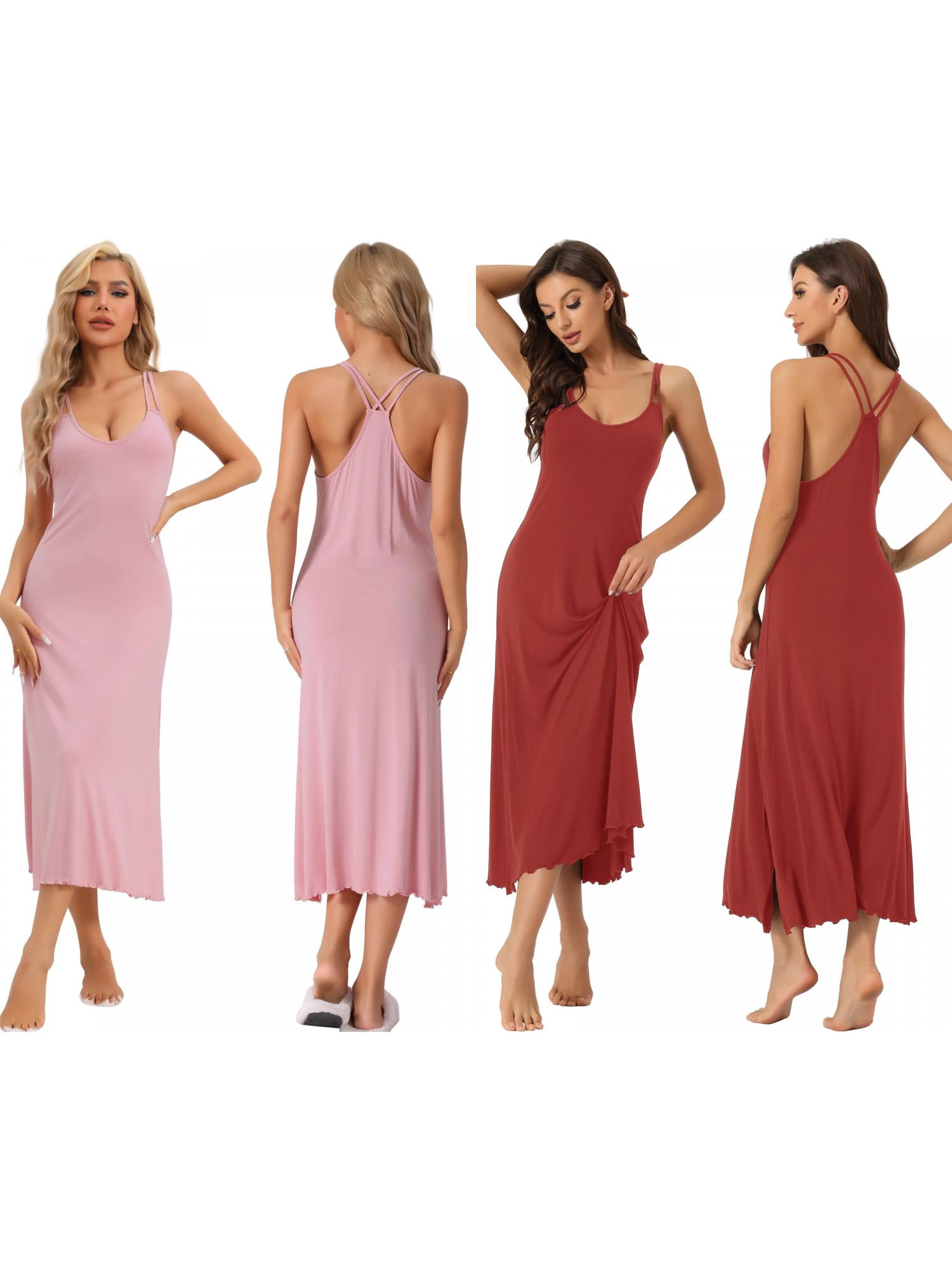 Women's Mother's Day 2-Pack Lingerie Nighties Pajama Dress Loungewear ...
