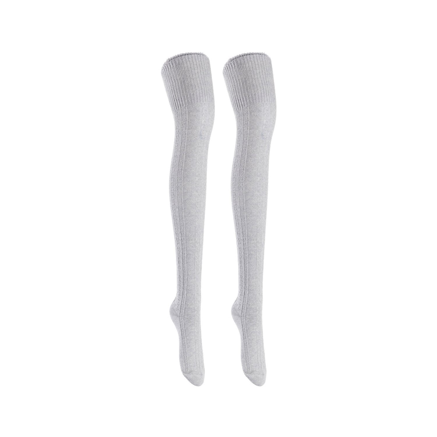 Women's 2 Pairs Cute Fluffy and Fancy Knee High Cotton Socks with a ...