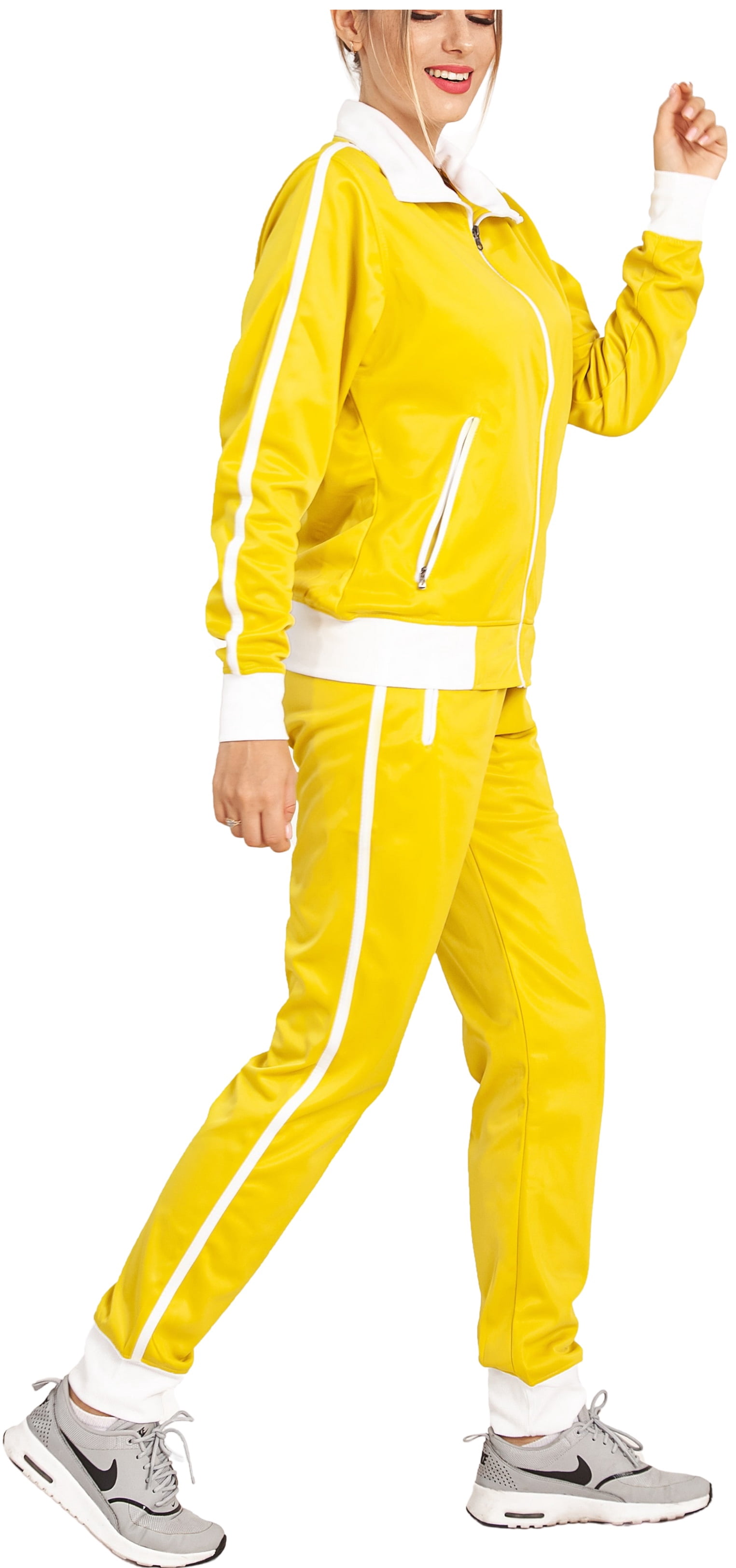 Women's Comfortable 2-Piece Sunshine Jogger Tracksuit with Full Zip ...