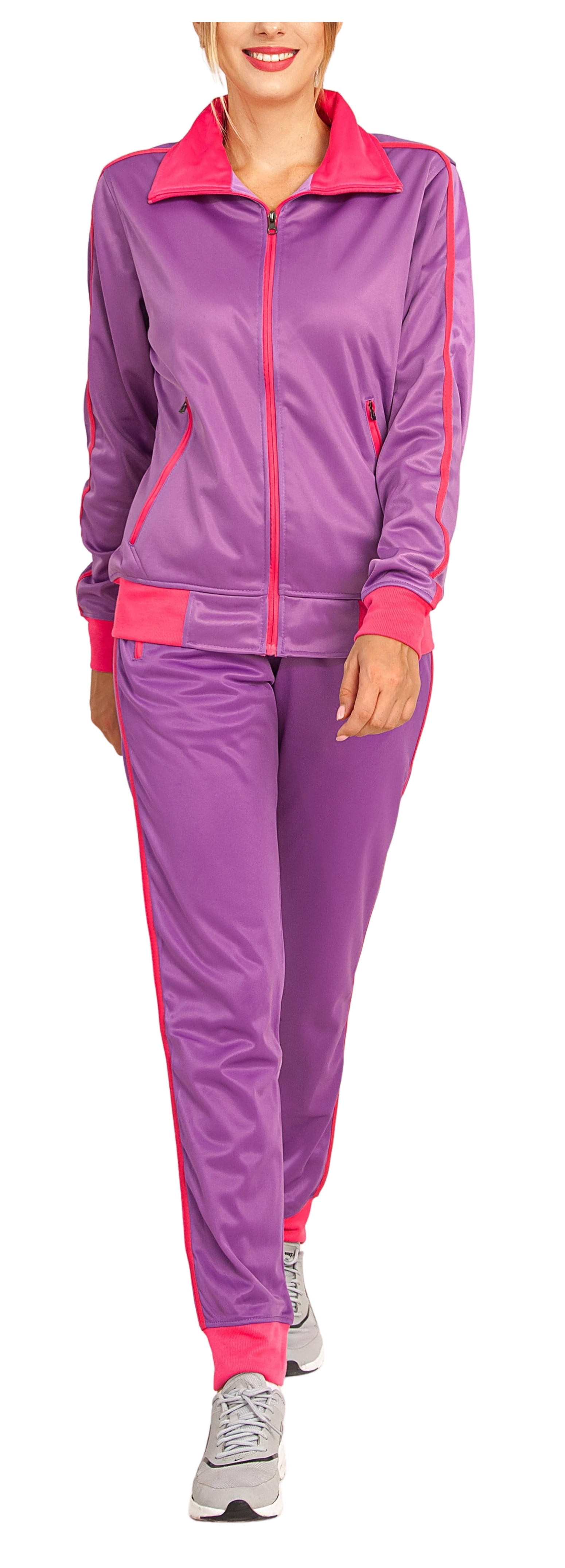 Women's 2-Piece Sunshine Jogger Tracksuit Track Jacket and Track Pants ...