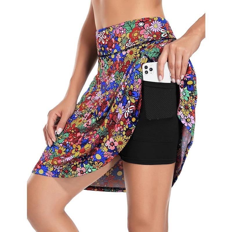 Women's 20" Knee Length Skorts Skirts Tennis Athletic Golf Causal Skort ...