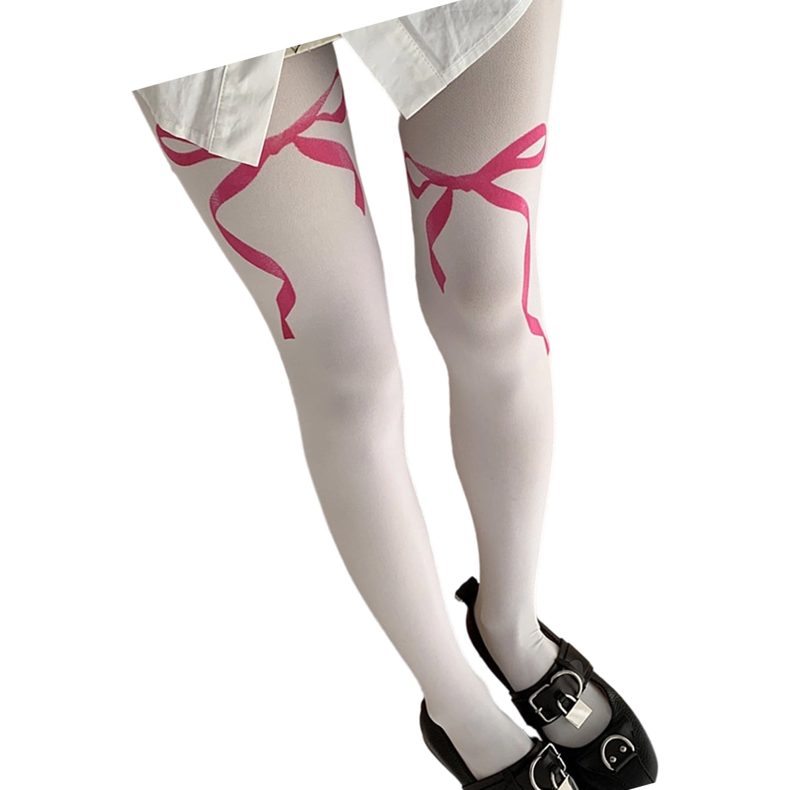 Women's 2000s Whimsy Opaque Tights Fun Stockings Japanese Aesthetic ...