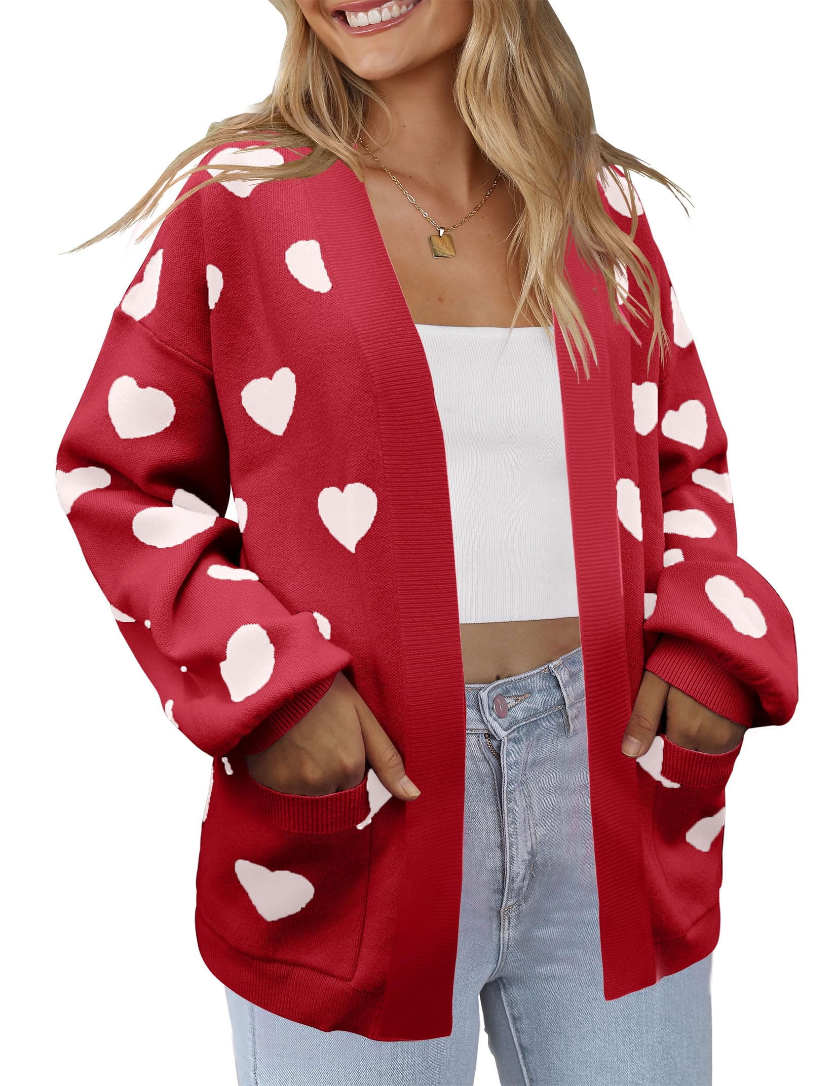 Women's 2025 Cardigan Sweaters Fall Oversized Chunky Flower Open Front ...