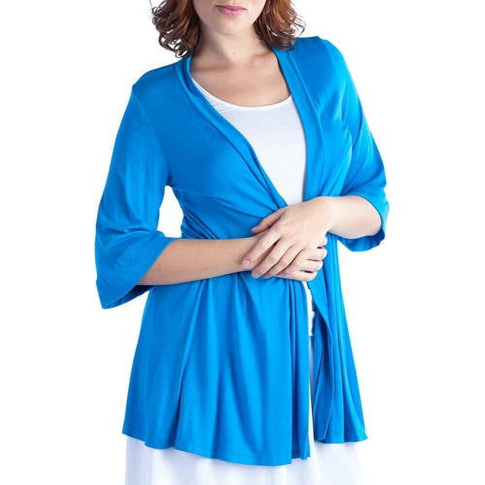 Women's 3/4 Sleeve Open Shrug - Walmart.com