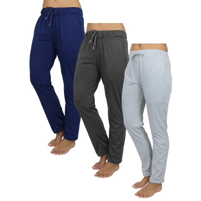 Women's 3-Pack Classic Lounge Pants, Loose Fit, Cotton Blend, with ...
