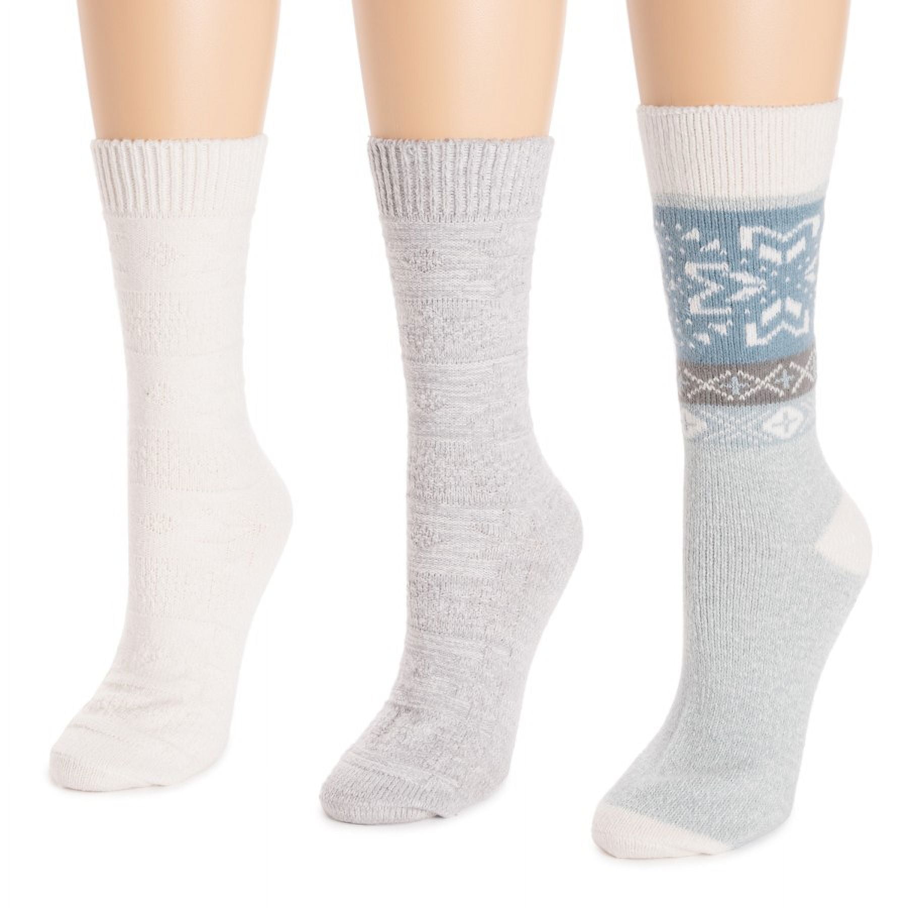 3PR BOOT SOCK-BLUE/GREY/IVORY - Walmart.com