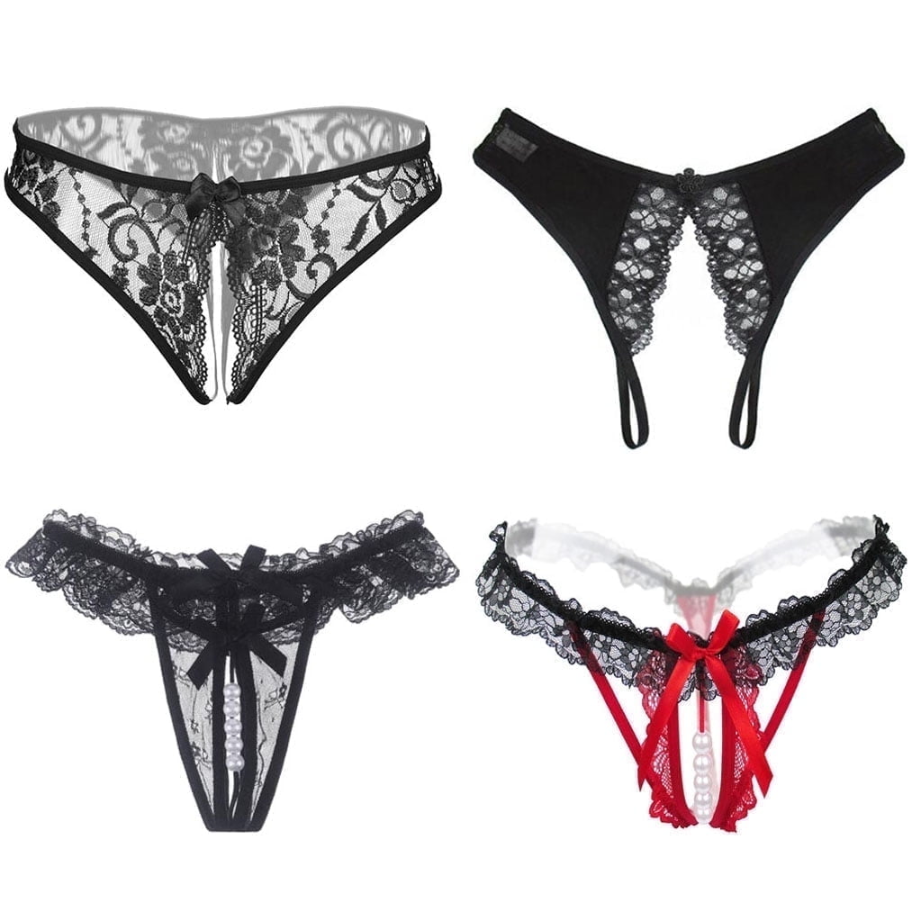 Women's 4 Styles Pack Sexy Lingerie Stretch Panties Nightclub Sleepwear ...
