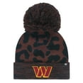 Women's '47 Brown Washington Commanders Cacao Cuffed Knit Hat with Pom ...