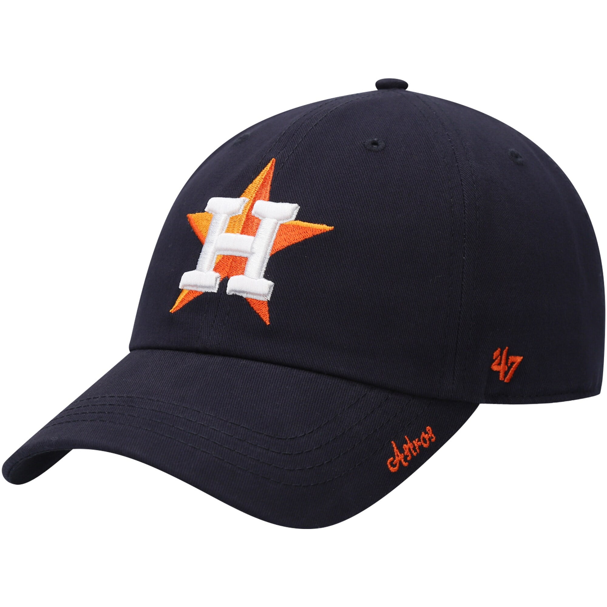Women's '47 Navy Houston Astros Team Miata Clean Up Adjustable Hat ...