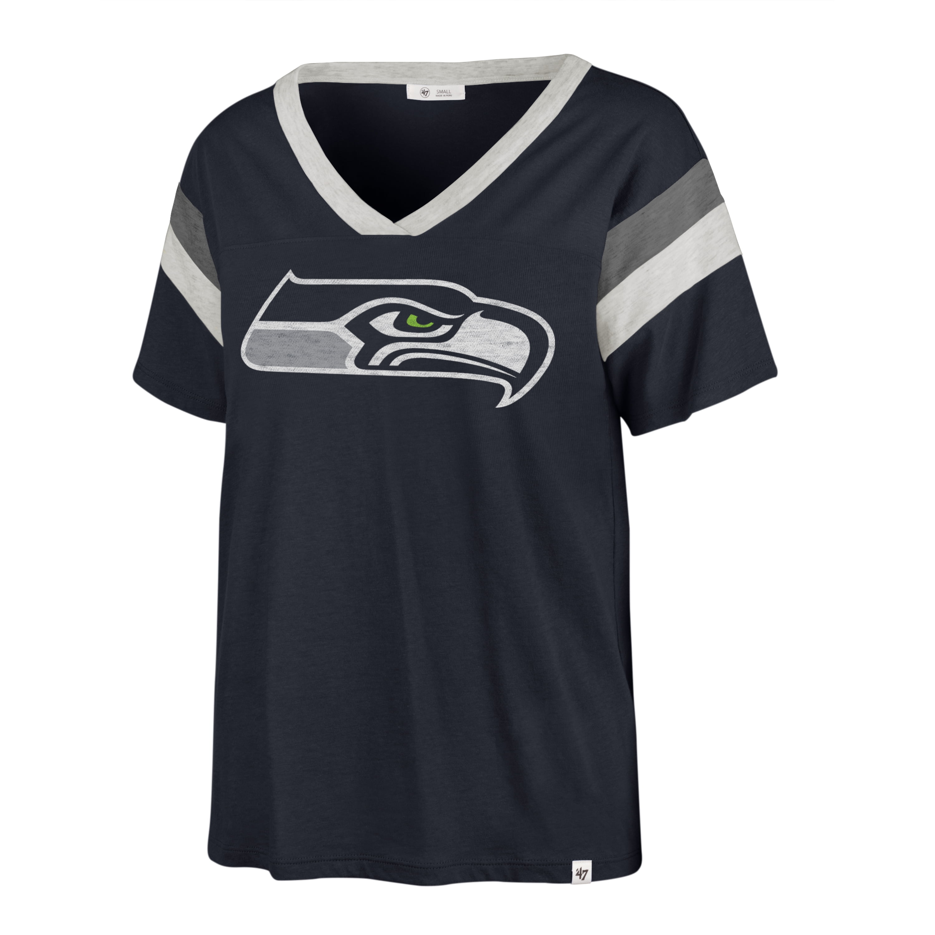 Women's '47 Navy Seattle Seahawks Phoenix V-Neck T-Shirt - Walmart.com