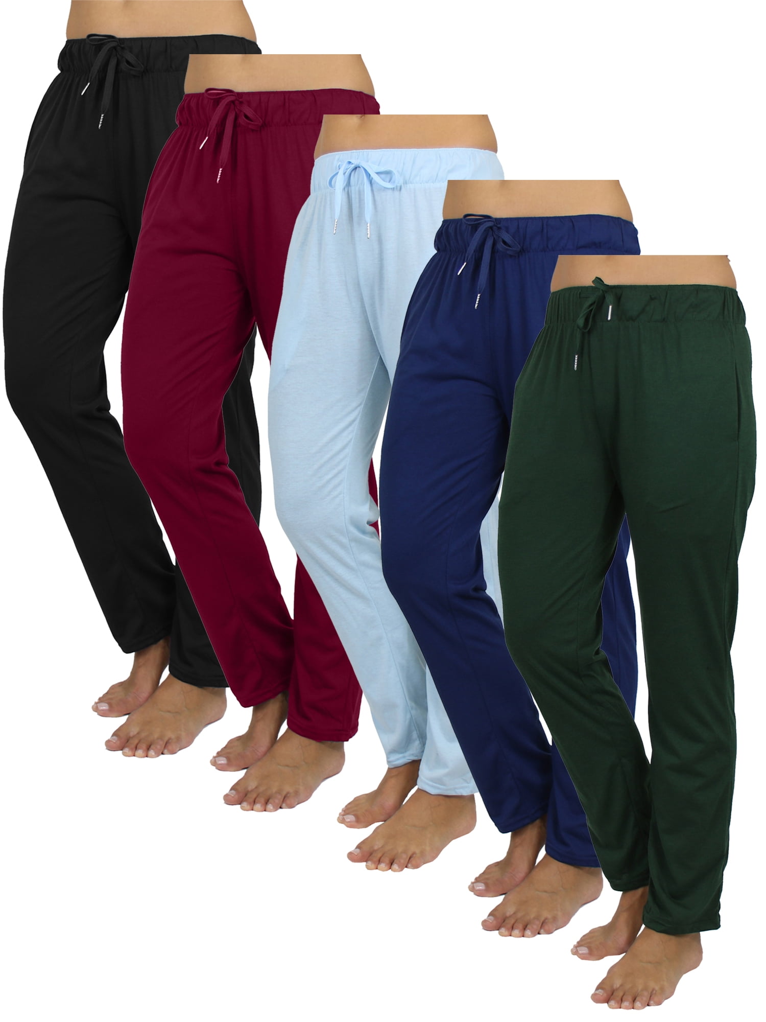Women's 5-Pack Loose Fit Classic Lounge Pants (Sizes, S-3XL) - Walmart.com