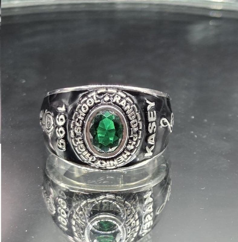 Women's 925 Sterling Silver Custom High School Class Ring for College ...