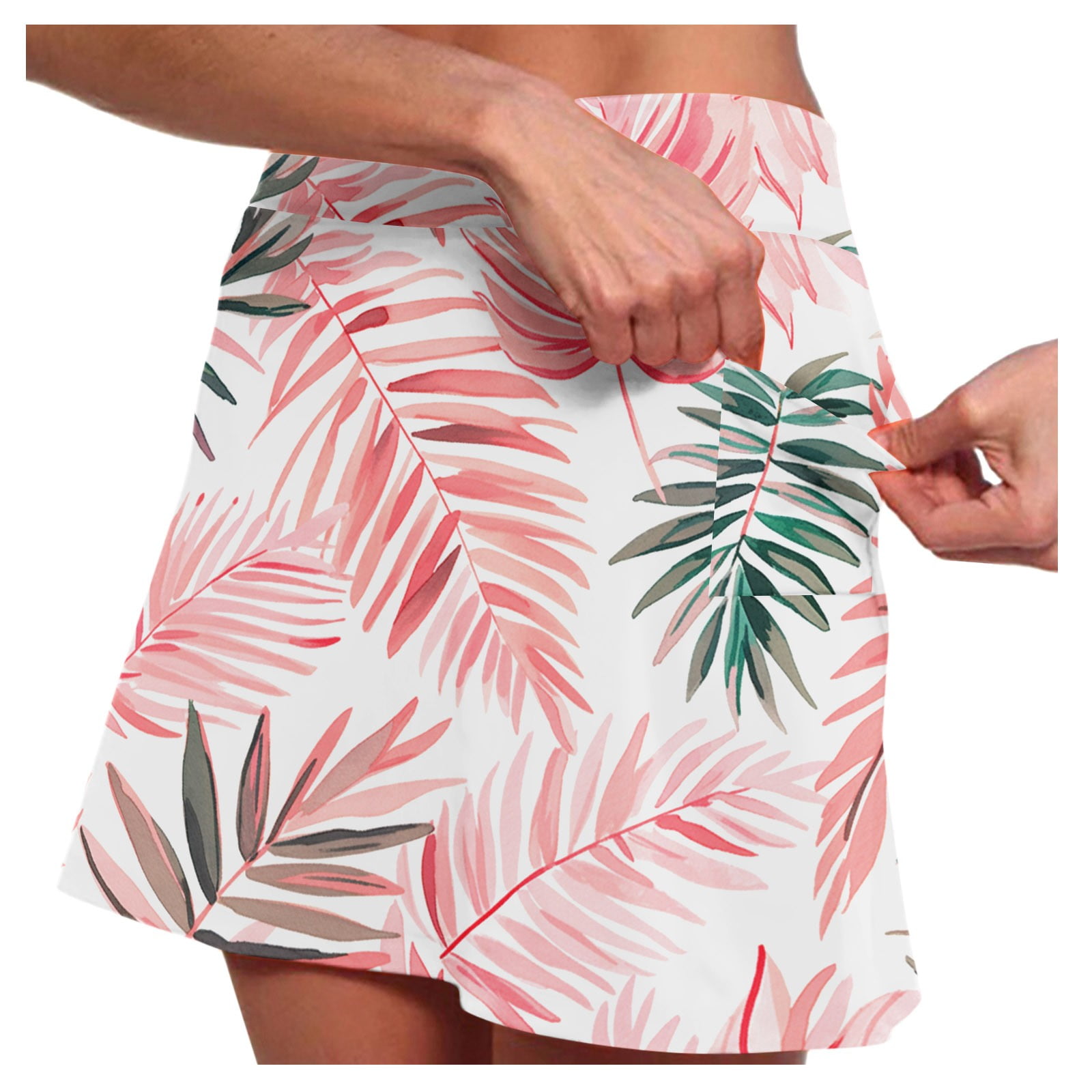 Women's Active Skort Crossover High Waisted Tennis Skirt Lightweight ...