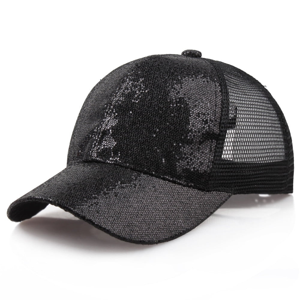 Women's Adjustable Baseball Caps Women Girl Ponytail Baseball Cap ...