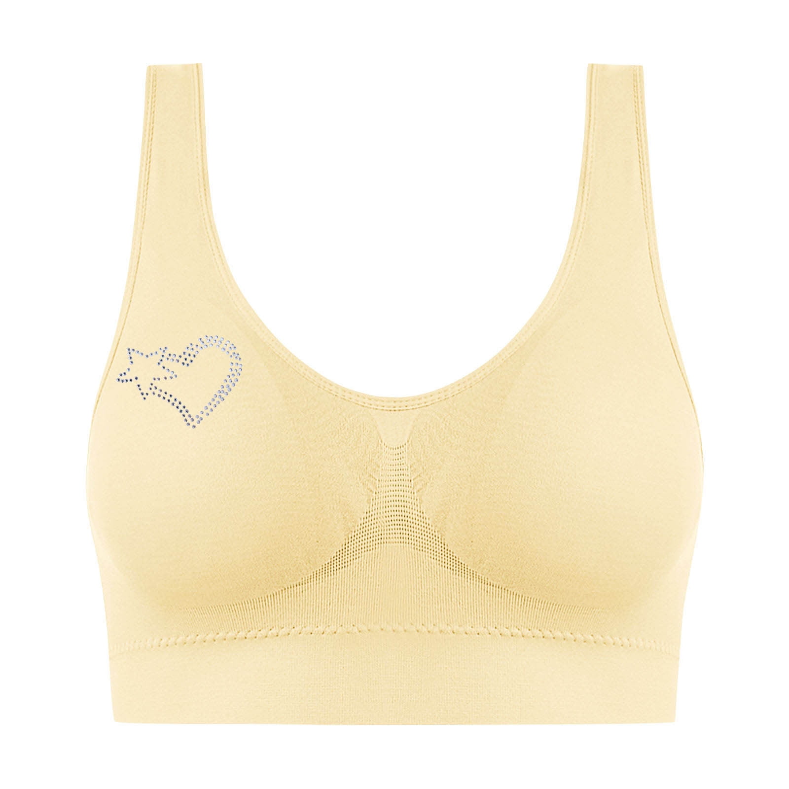 Women's Adjustable Ribbed Bra - Wireless Seamless Bralette ...