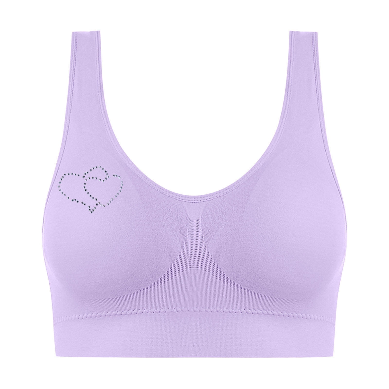 Women's Adjustable Ribbed Bra - Wireless Seamless Bralette ...