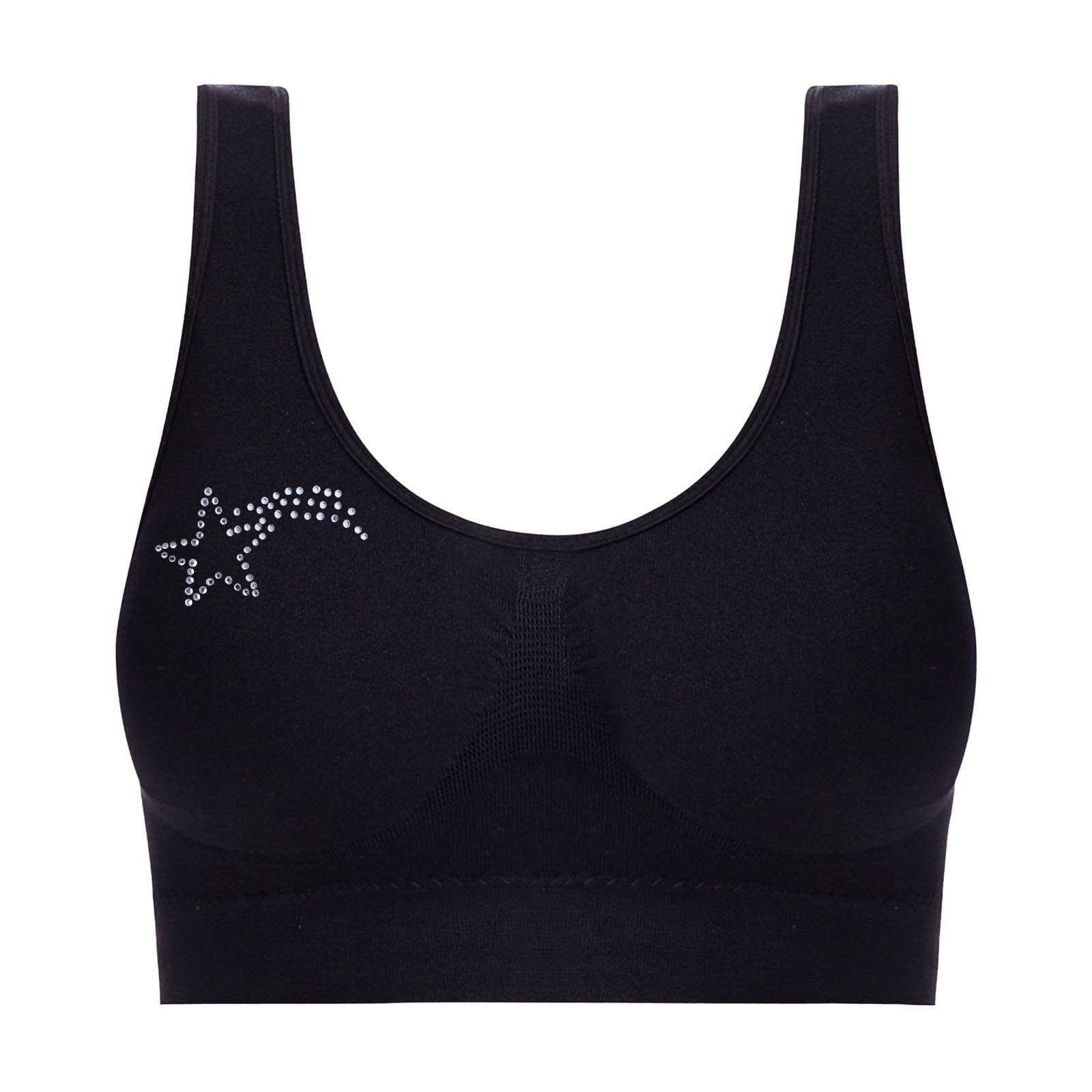 Women's Adjustable Ribbed Bra - Wireless Seamless Bralette ...