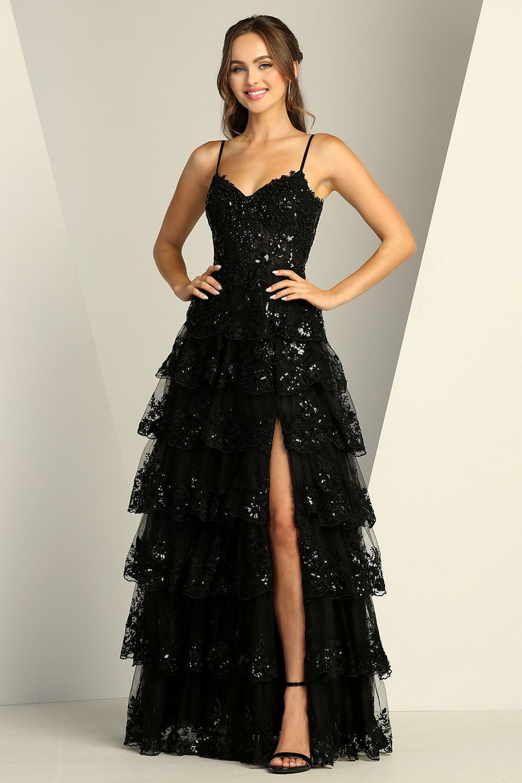 Women's Adora Design 3217 Long Sequin Lace A-line Formal Prom 2026 Gown ...