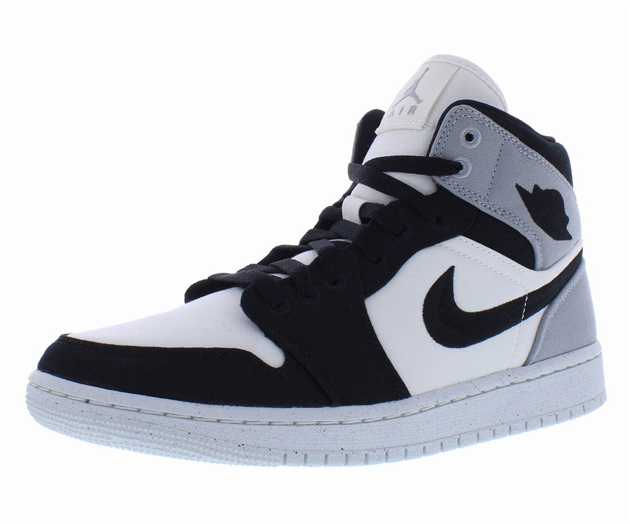 Women's Air Jordan 1 Mid SE Sail/Black-Light Steel Grey (DV0427 100 ...