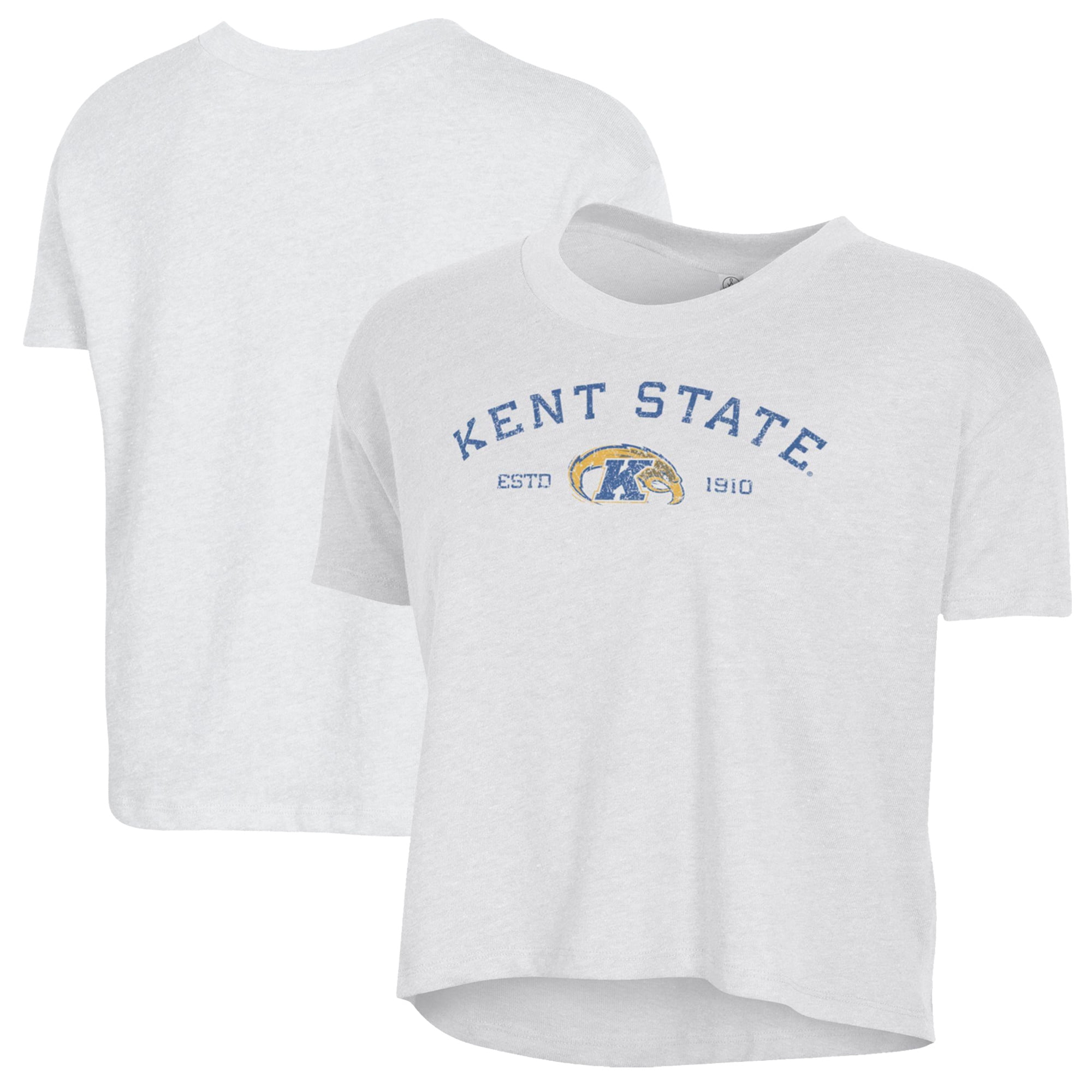 Women's Alternative Apparel White Kent State Golden Flashes Retro Jersey Headliner Cropped T ...