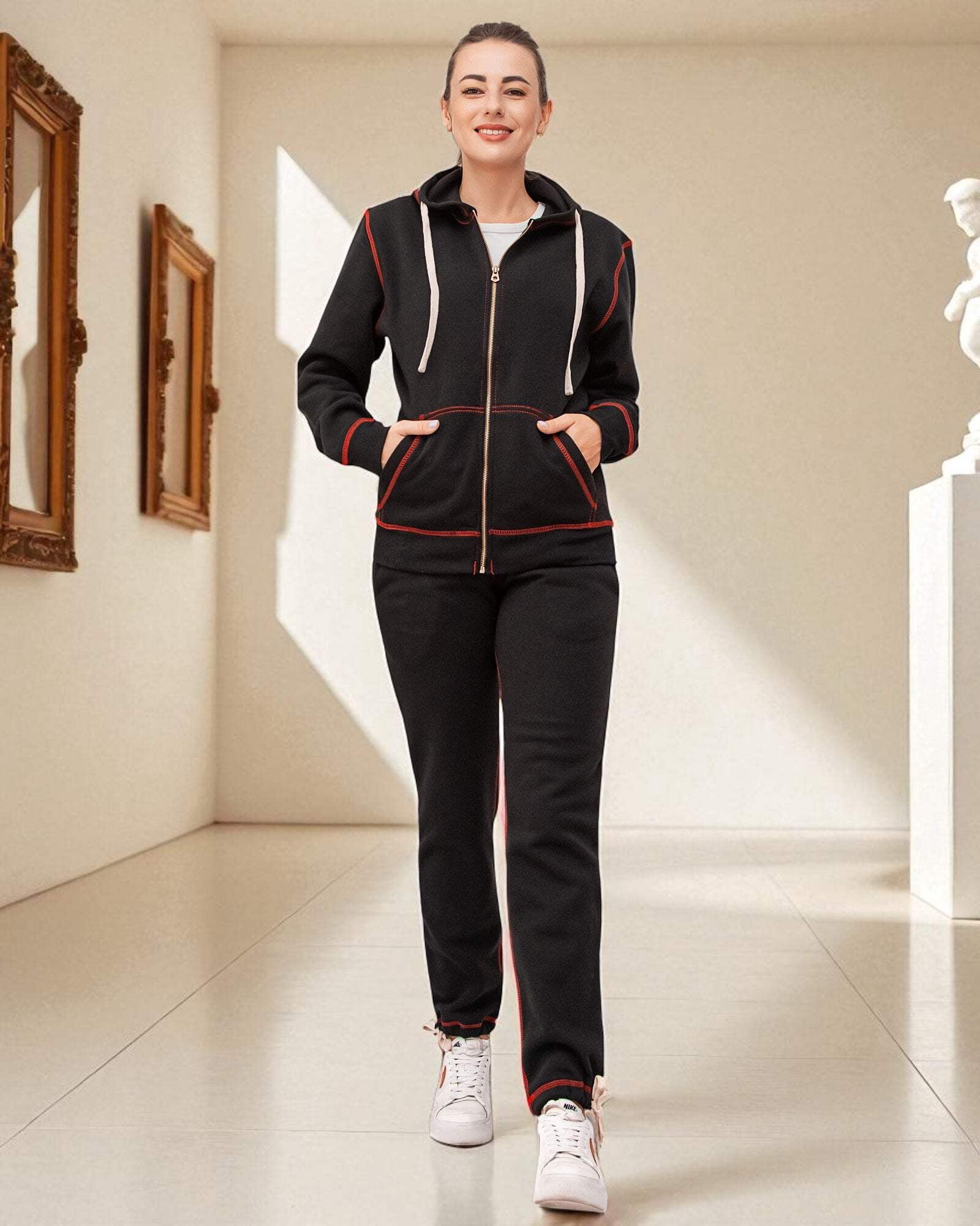Women's Alysun Lite Spring Sweatsuit Jogger Hoodie Set - Walmart.com