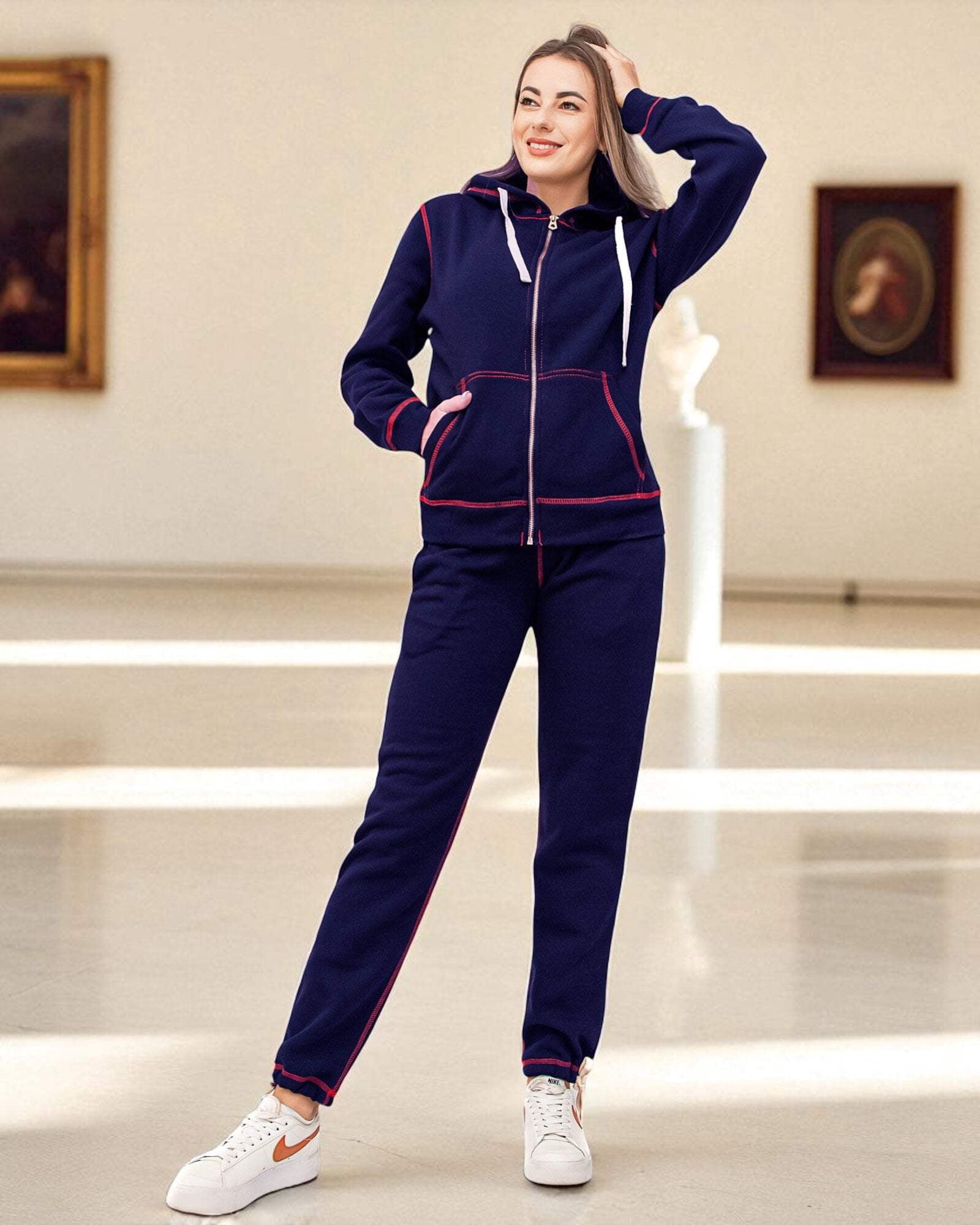 Women's Alysun Lite Spring Sweatsuit Jogger Hoodie Set - Walmart.com