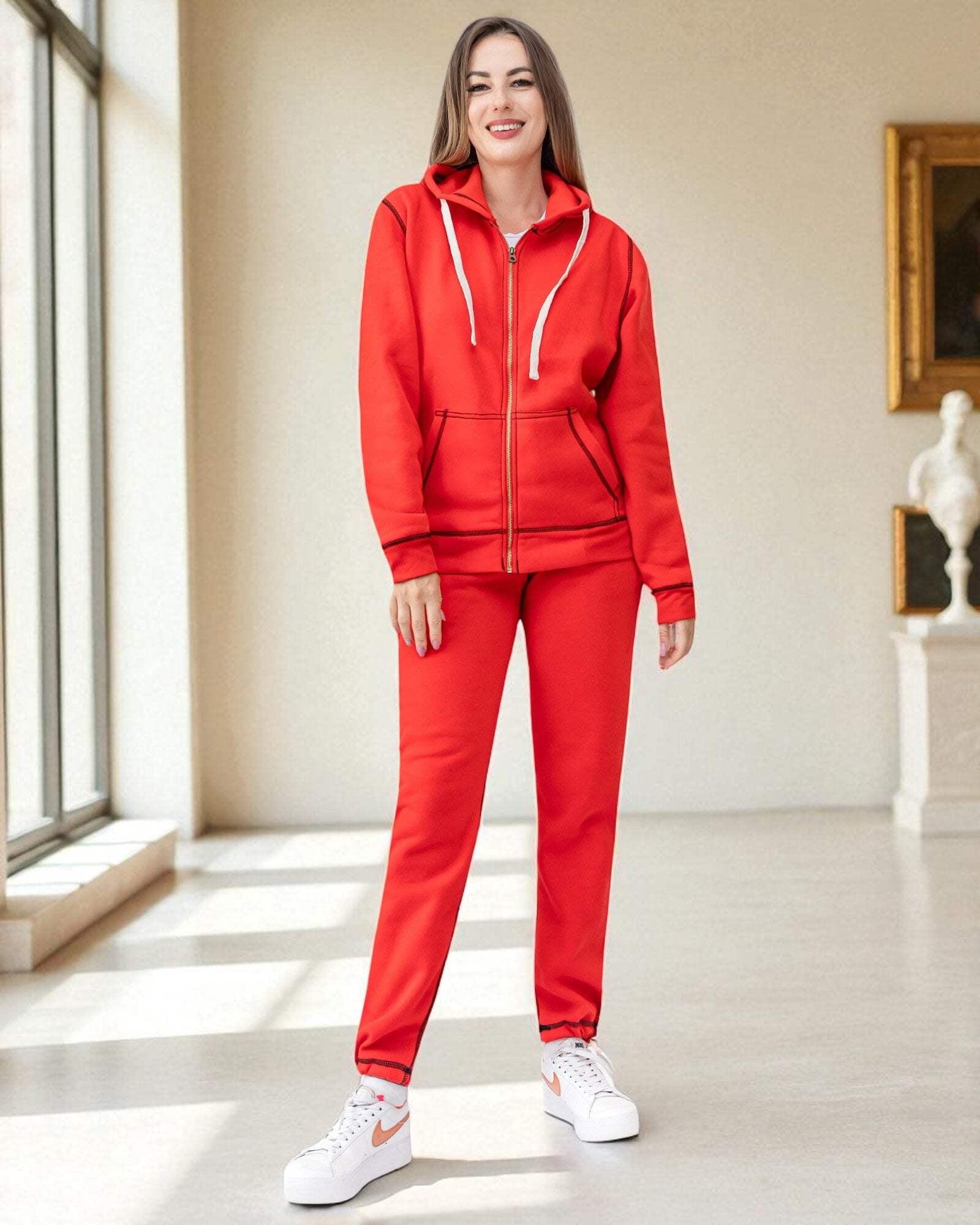 Women's Alysun Lite Spring Sweatsuit Jogger Hoodie Set - Walmart.com