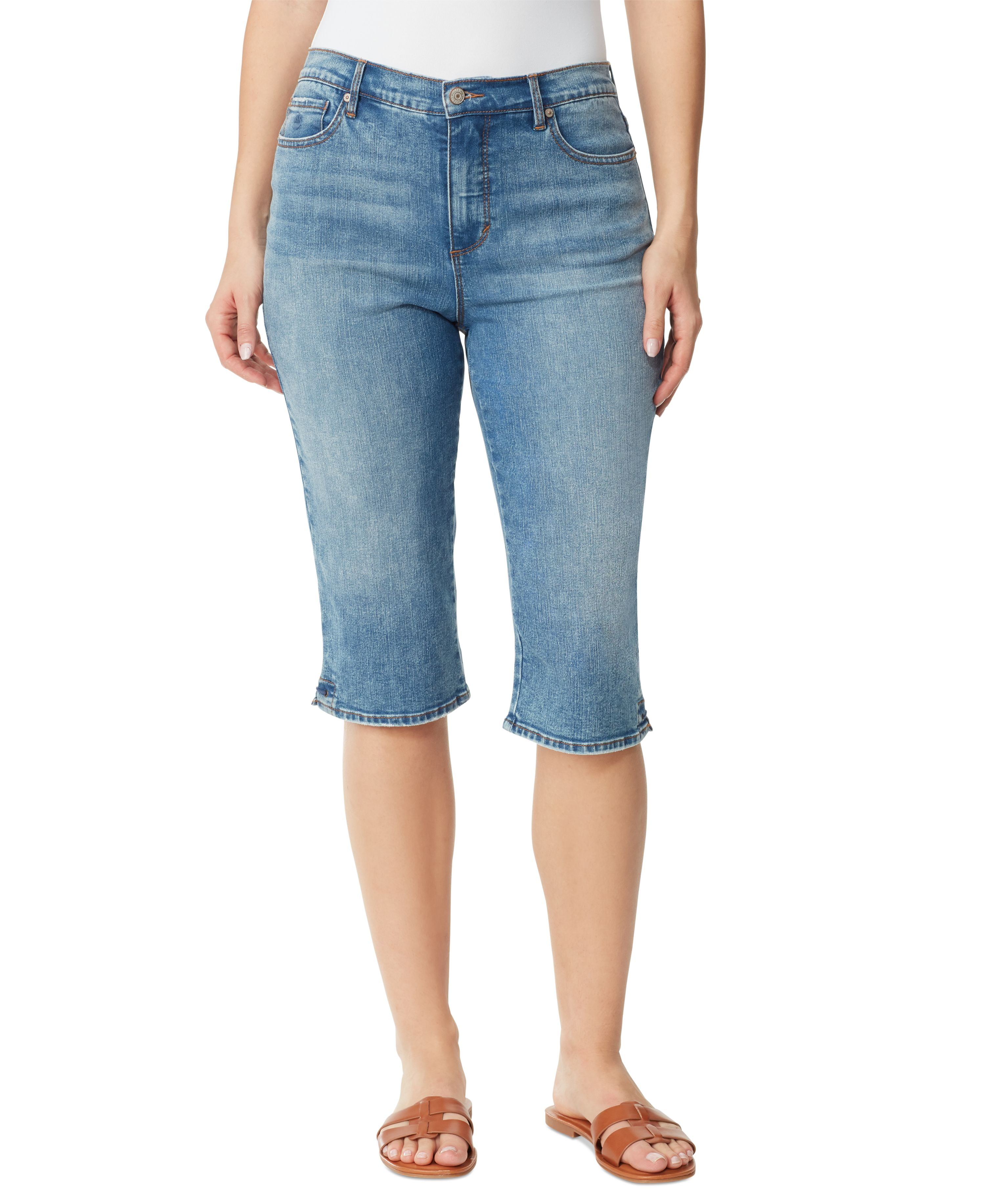 Women's Amanda High-Rise Skimmer Capri Jeans Sardinia Wash 10 - Walmart.com