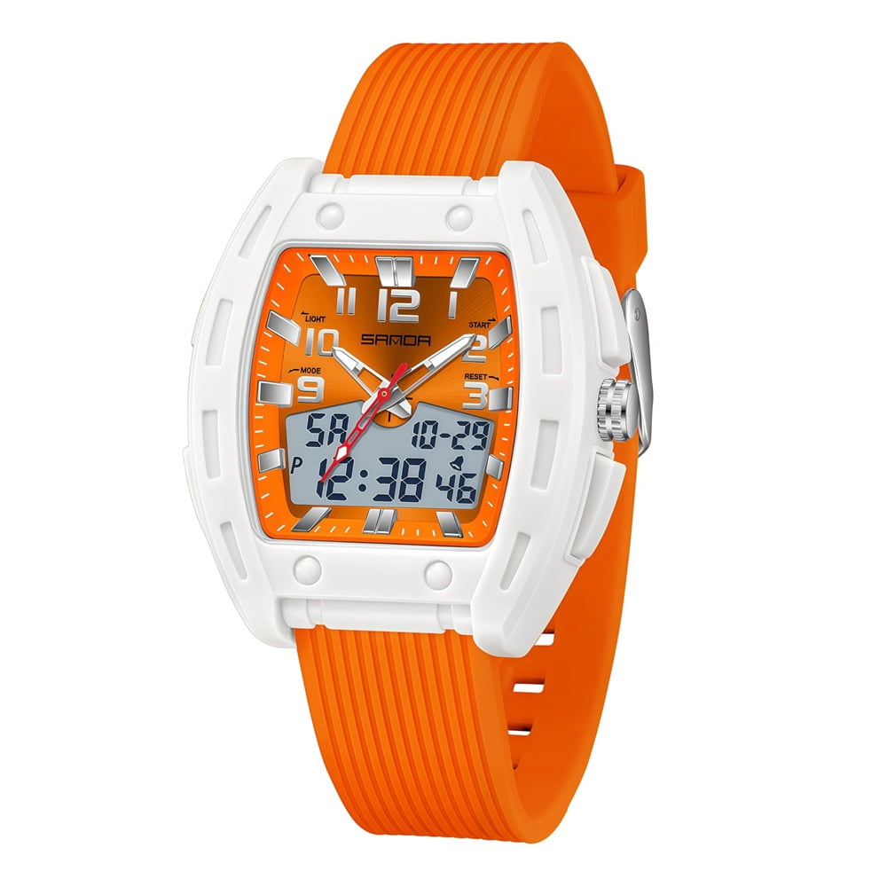 Women's Analog Digital Watch, 5ATM Waterproof Square Sport Wristwatch ...