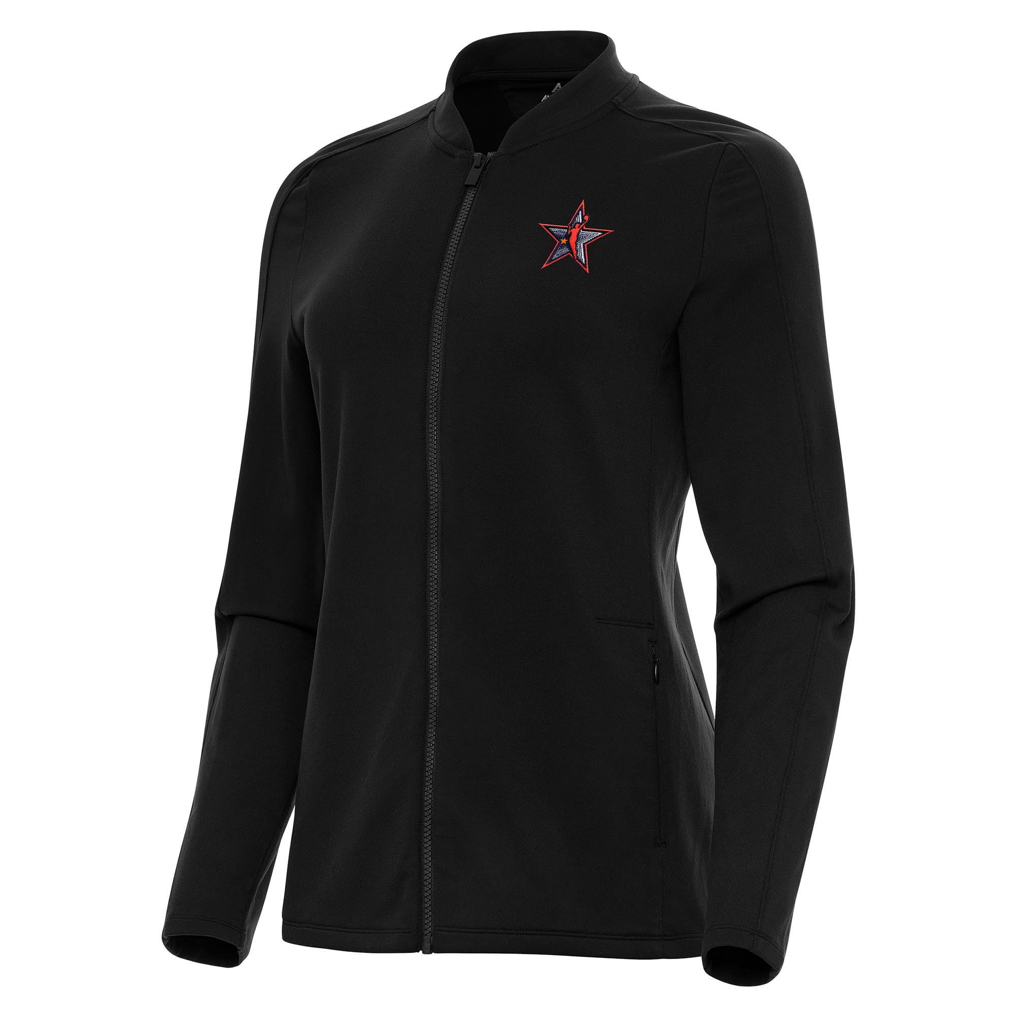 Women's Antigua Black 2024 WNBA All-Star Game Continual Full-Zip Jacket ...