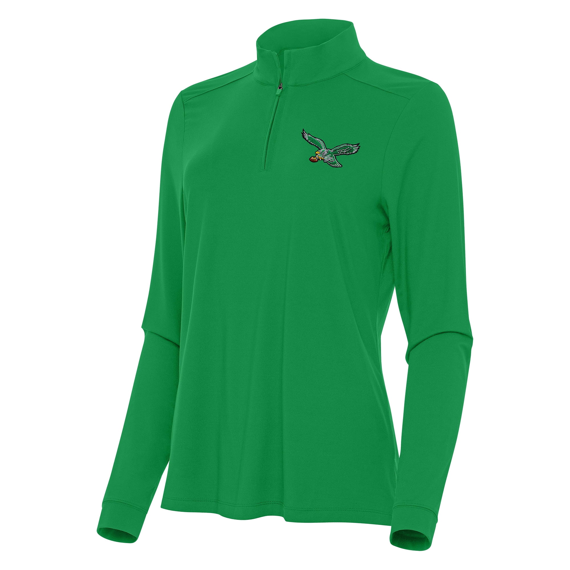 Women's Antigua Kelly Green Philadelphia Eagles Intent Quarter-Zip ...
