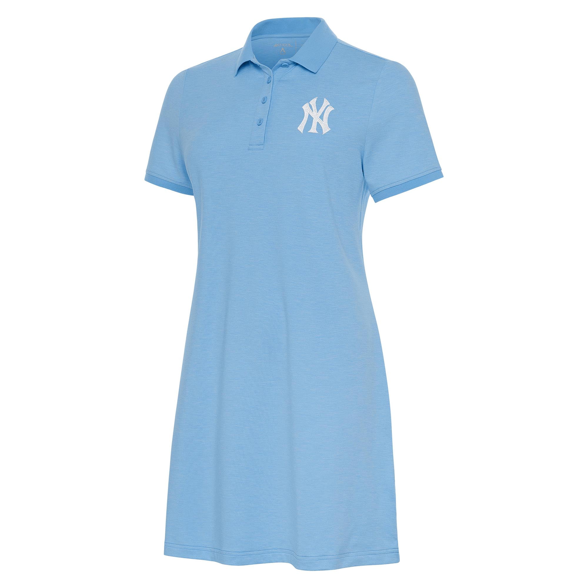 Women's Antigua Light Blue New York Yankees Play Through Polo Dress ...