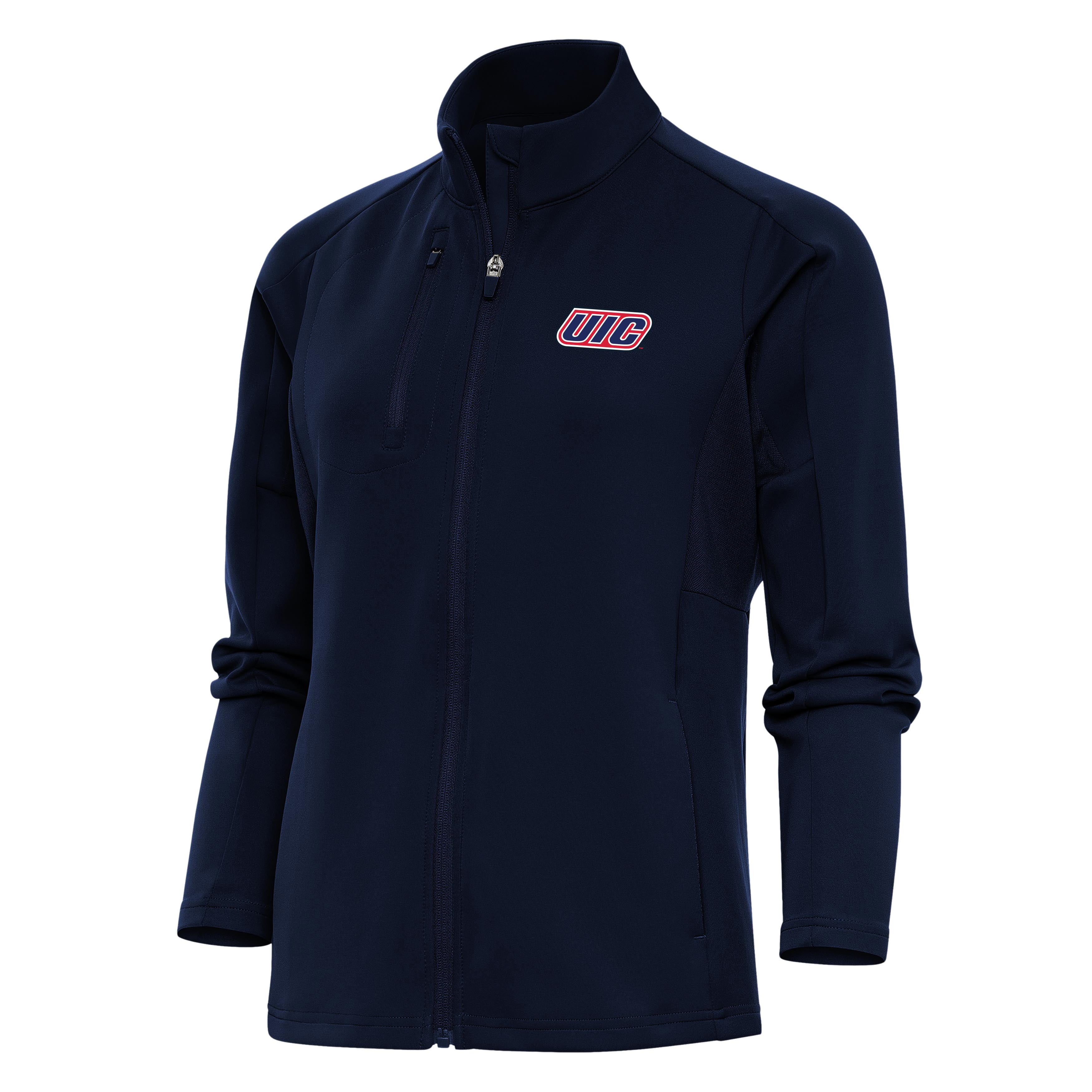 Women's Antigua Navy UIC Flames Generation Digital Thermal Full-Zip ...