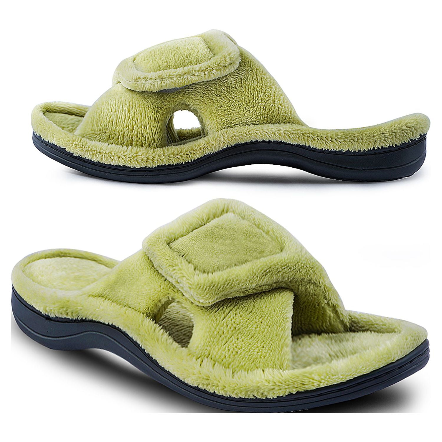 Women's Diabetic Slippers with Arch Support, Memory Foam, Adjustable ...