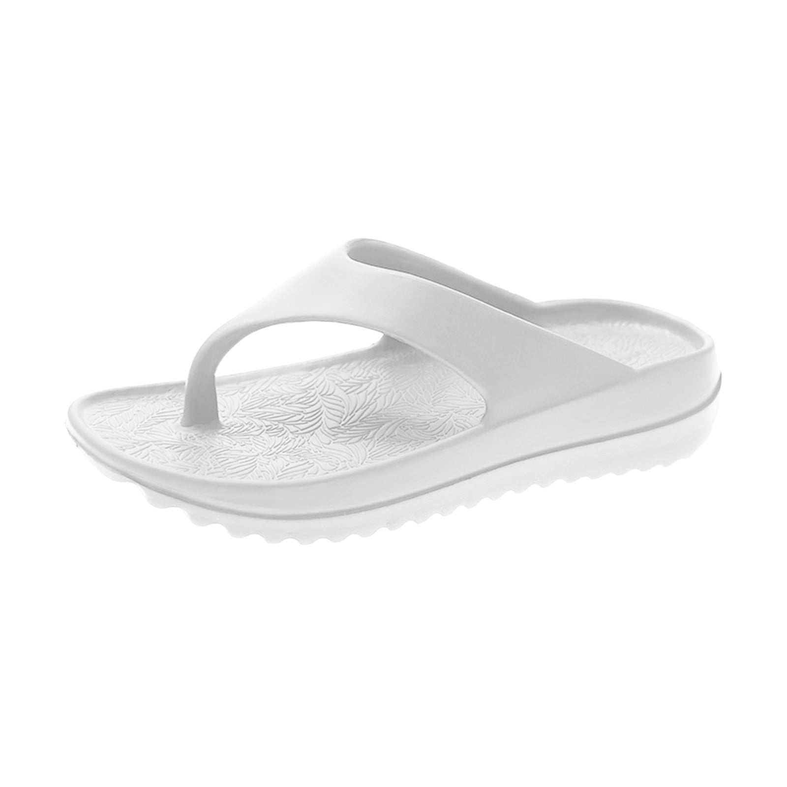 Women's Arch Support Flip Flops Wide Sandals Lightweight Thong Sandals ...