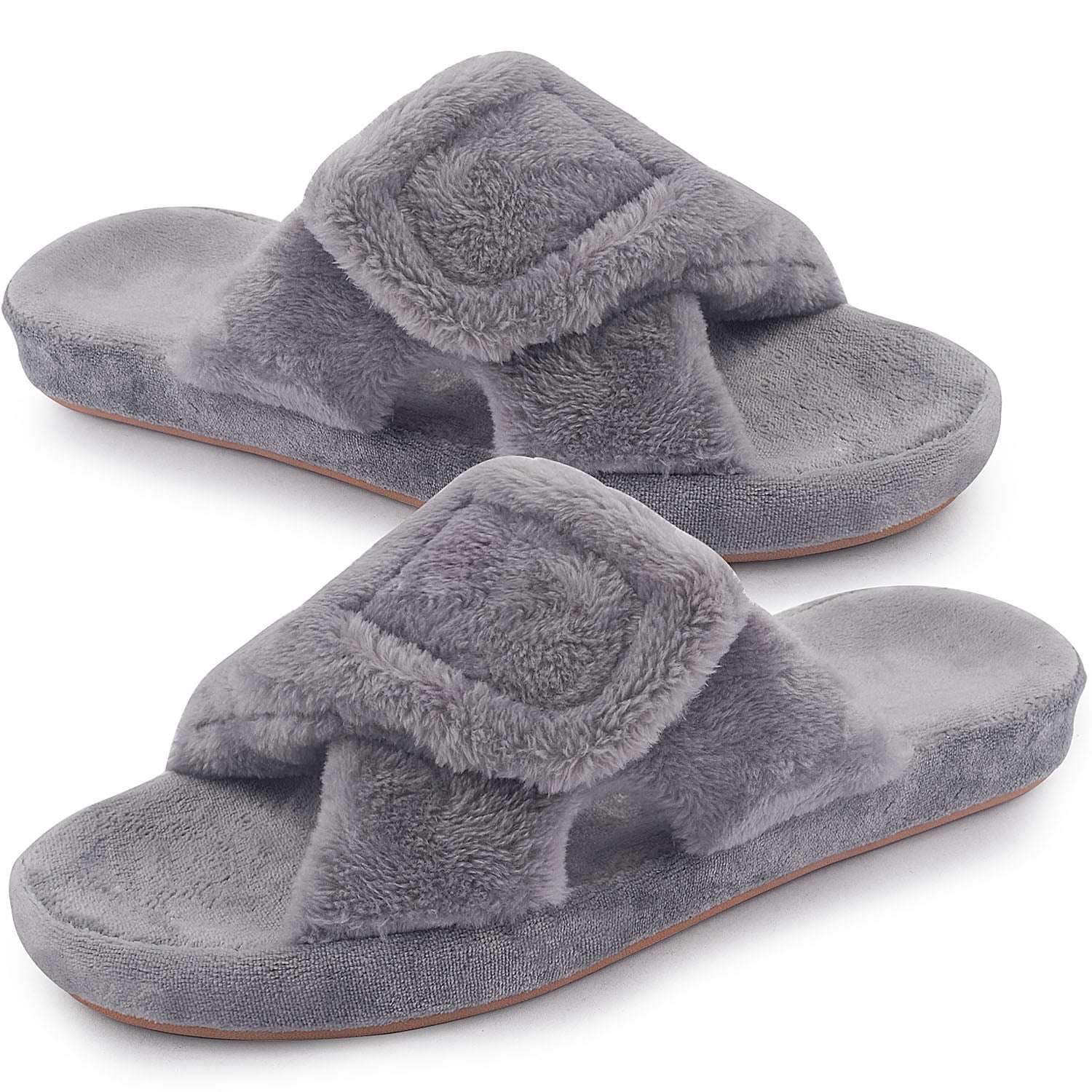 GitUp Women's Arch Support Slippers, Memory Foam Insole, Orthotic Heel ...