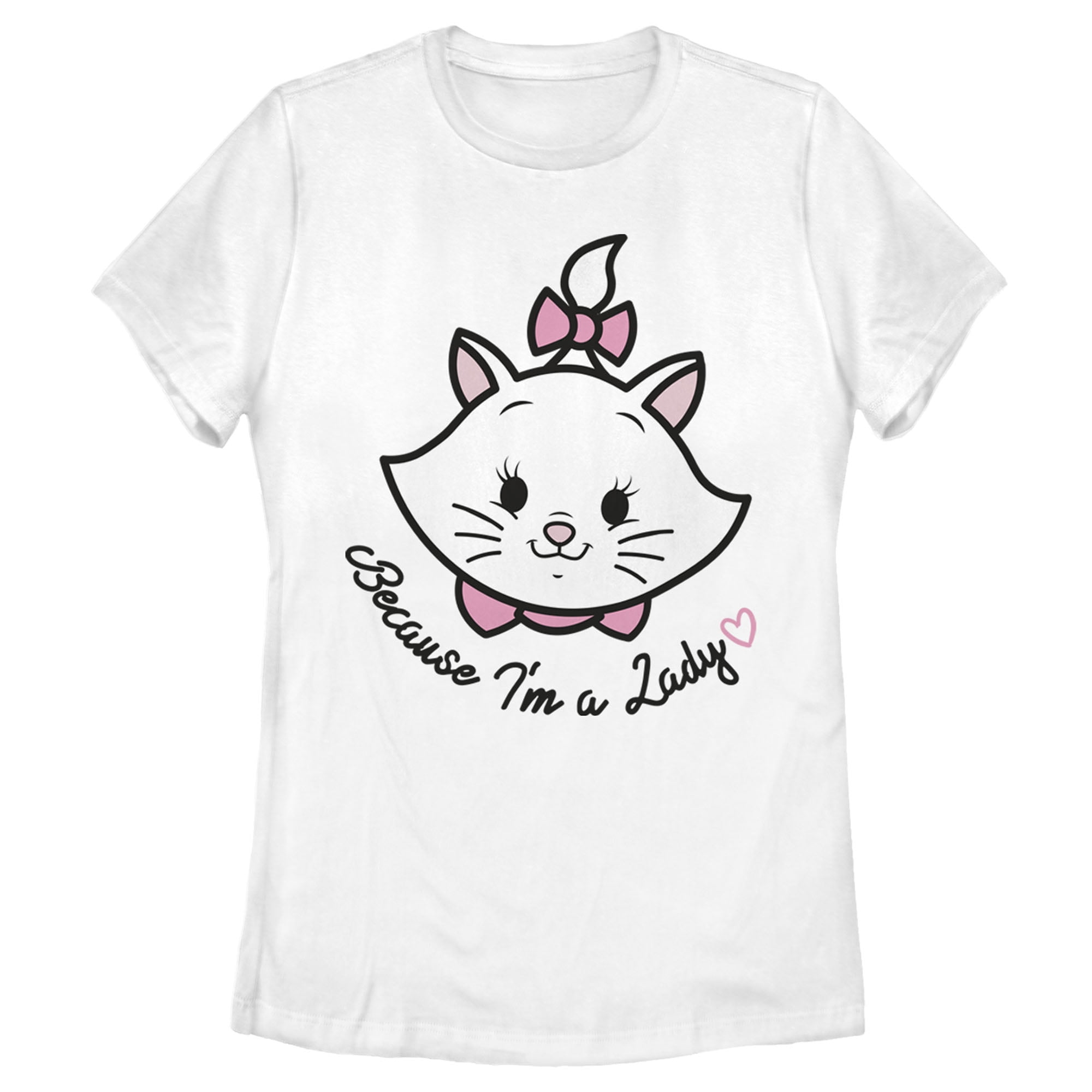 Women's Aristocats Marie Portrait I'm a Lady Graphic Tee White Medium ...