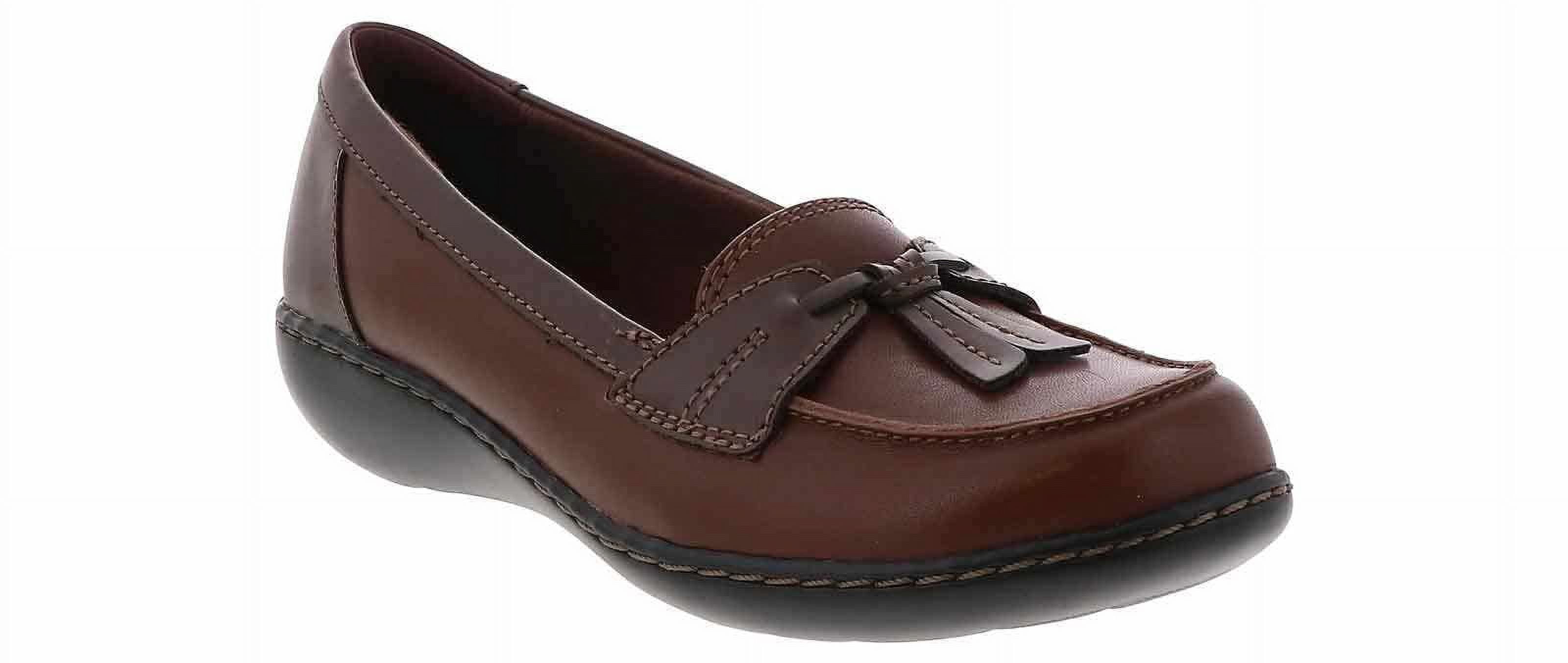 Clarks Ashland Bubble Women's Leather Tasseled Slip On Casual Loafers ...