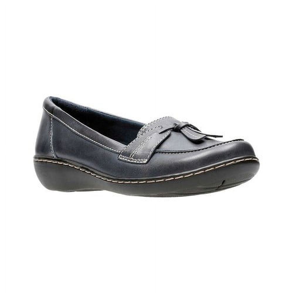 Clarks Womens Ashland Bubble Leather Closed Toe Loafers, Navy Leather ...