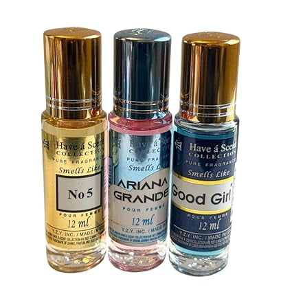 Women's Assorted Perfume Oil Set - 3-Pack Roll-On, Long-Lasting ...