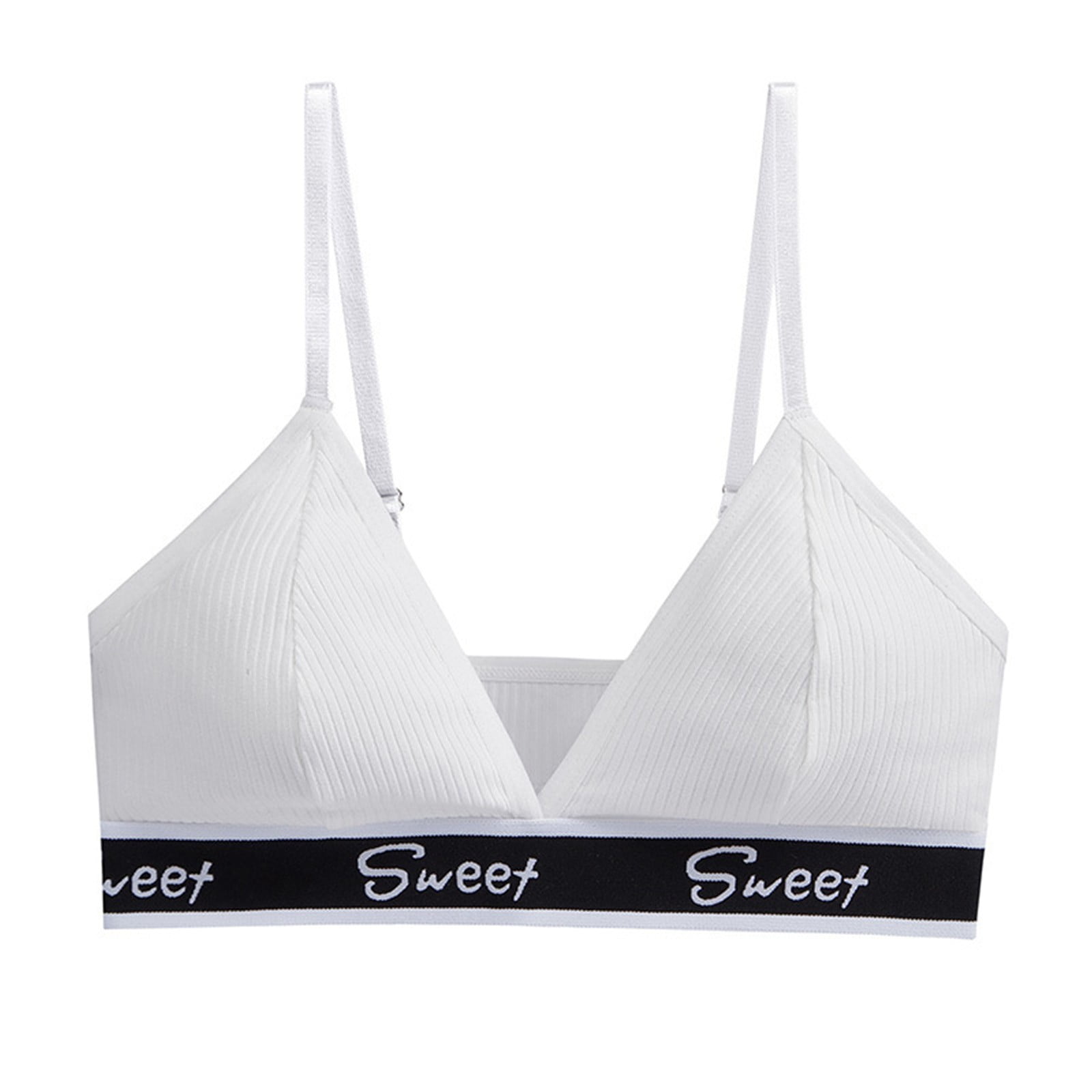 Women's Athletic Lightly Lined Triangle Bralette Barely There Bras for ...