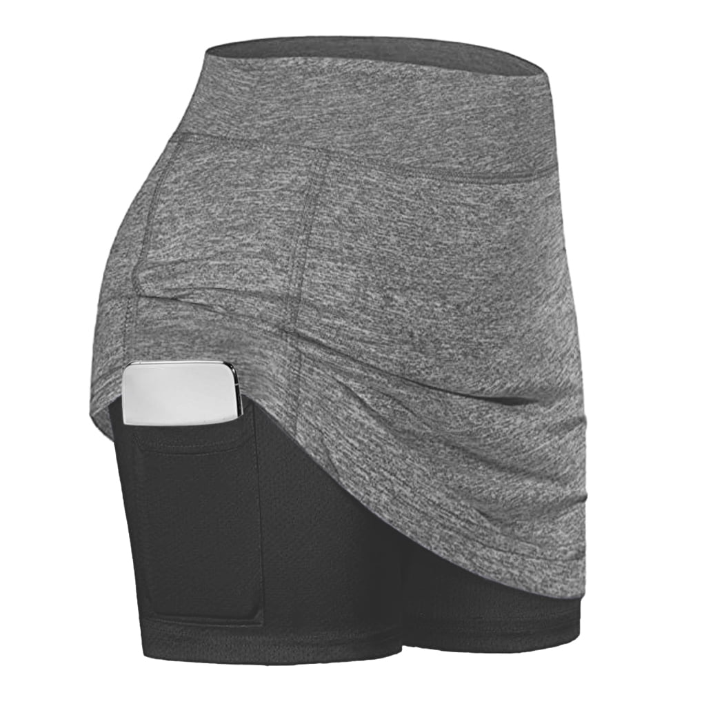 Women's Athletic Tennis Skirt with Pocket - Workout Golf Exercise ...