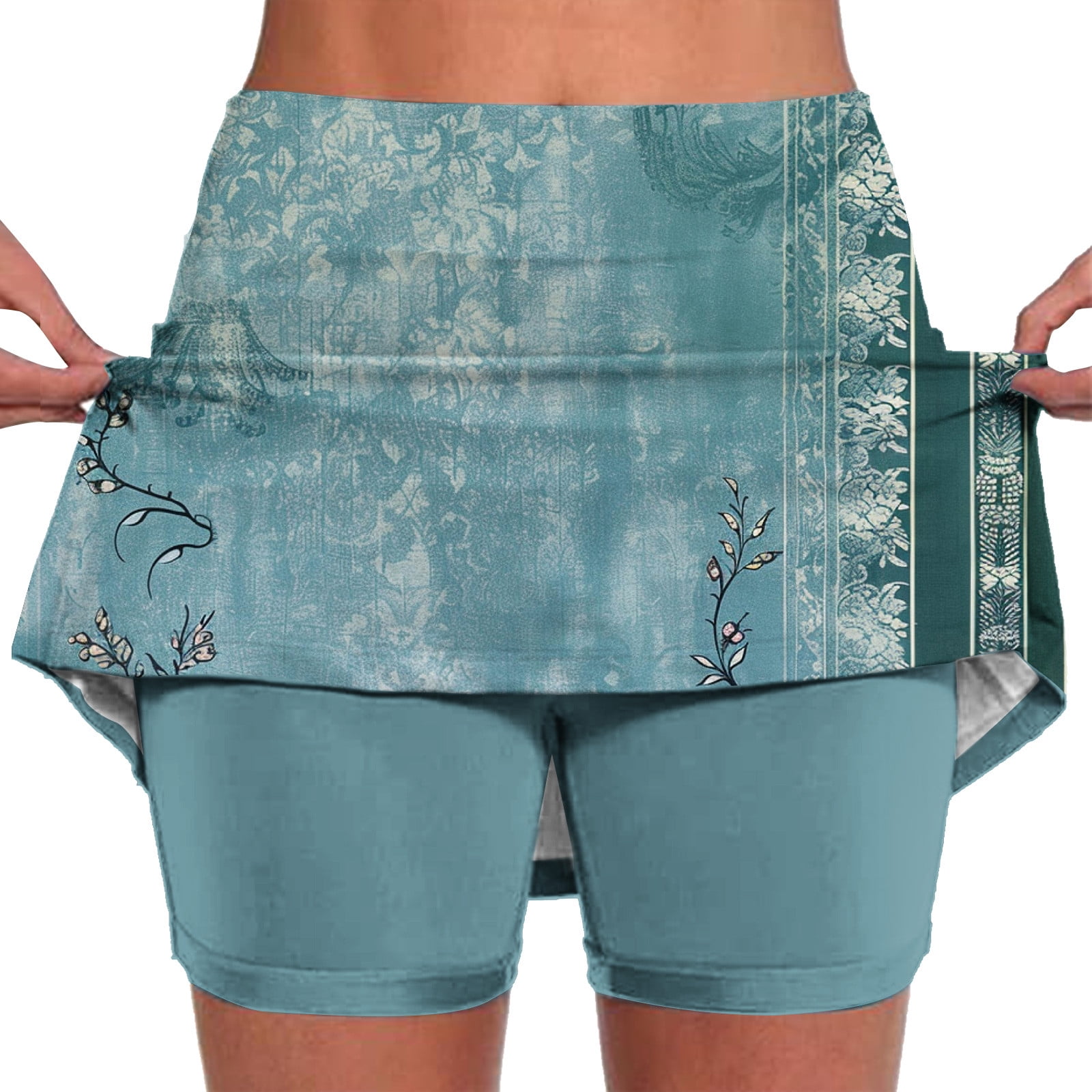 Women's Athletic Tennis Skorts with Pockets Built-in Shorts Golf Active ...