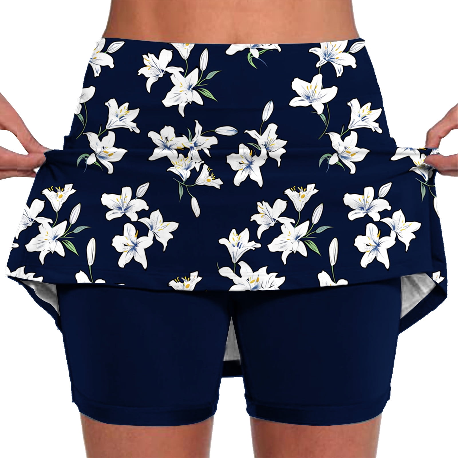 Women's Athletic Tennis Skorts with Pockets Built-in Shorts Golf Active ...