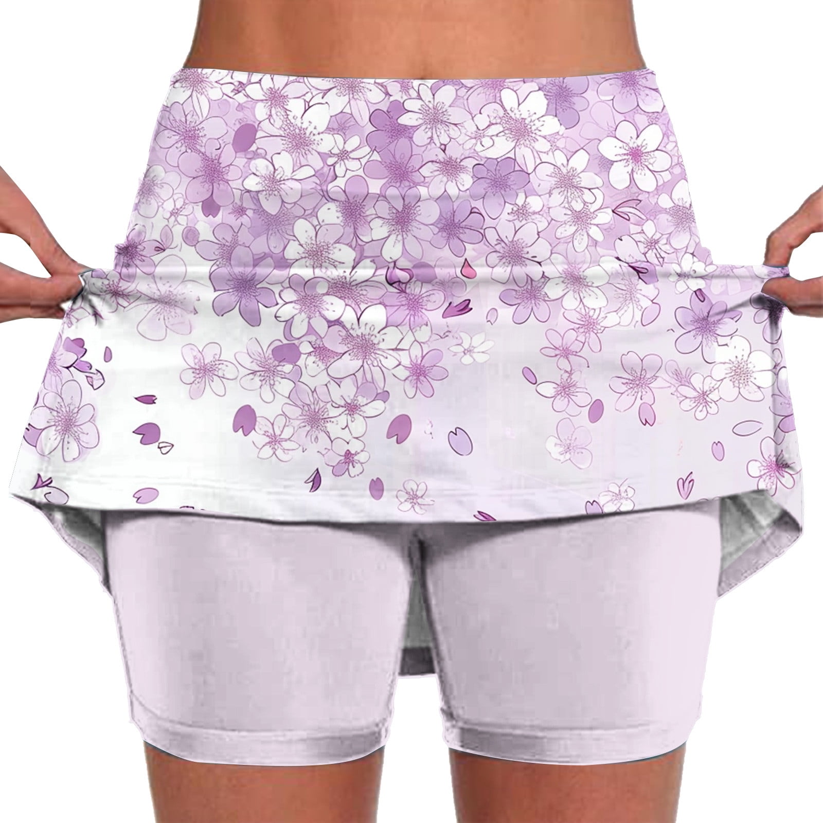 Women's Athletic Tennis Skorts with Pockets Built-in Shorts Golf Active ...